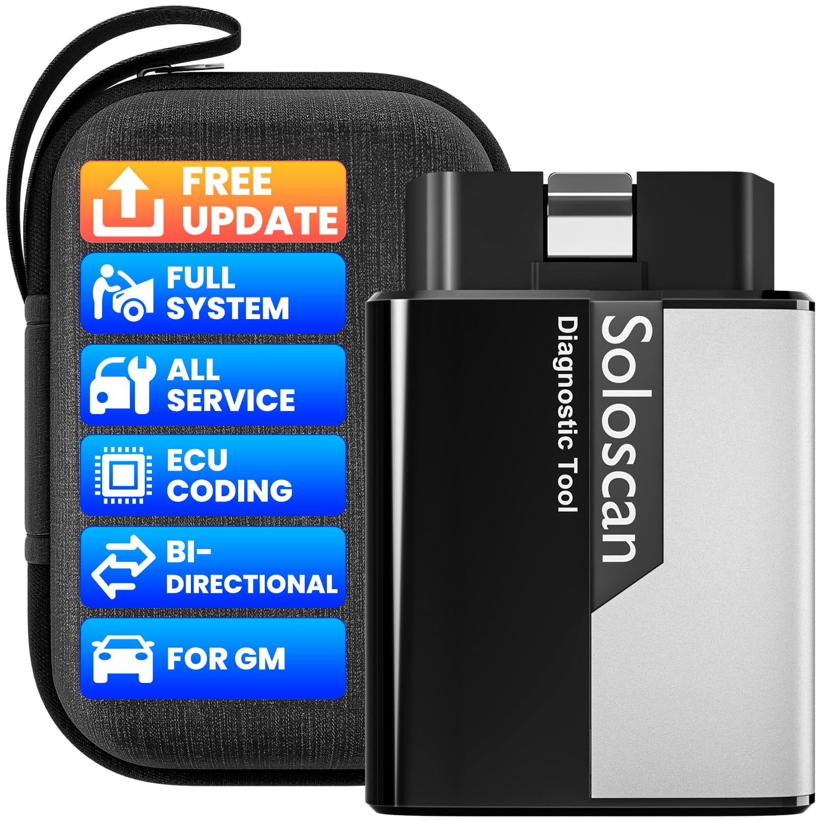 KINGBOLEN Soloscan for GM OBD2 Scanner Bluetooth, Bi-Directional Scan ...