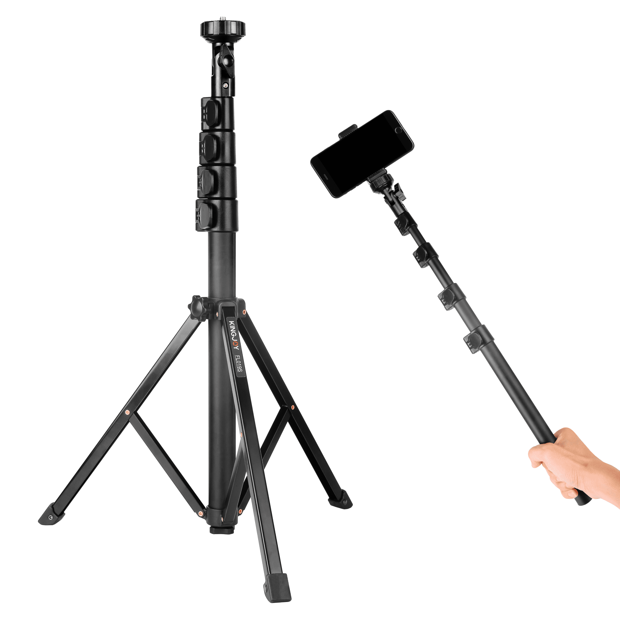 KINGJOY 61" Photography Light Stand Mobile Selfie Tripod Stick ...