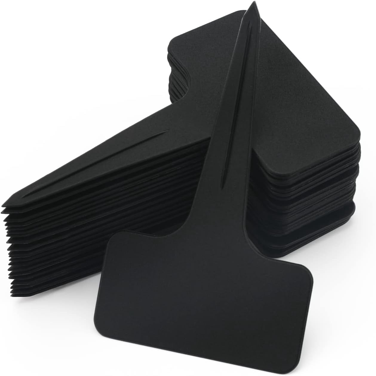 KINGLAKE 100 Pcs 6 x10cm Plastic Plant T-Type Tags Nursery Garden ...
