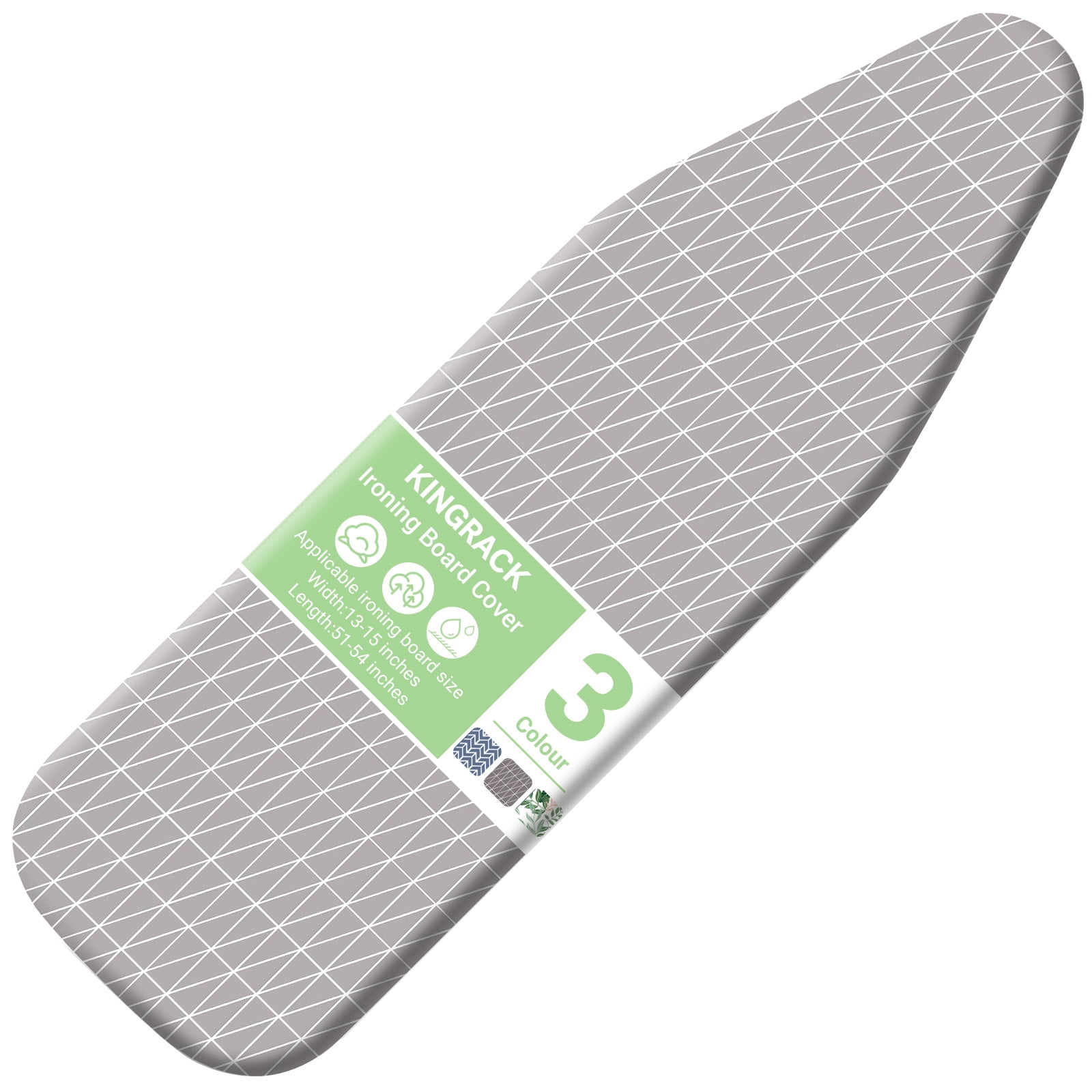 "KINGRACK Heavy Duty Ironing Board Cover, Heat Resistant, Fasteners ...