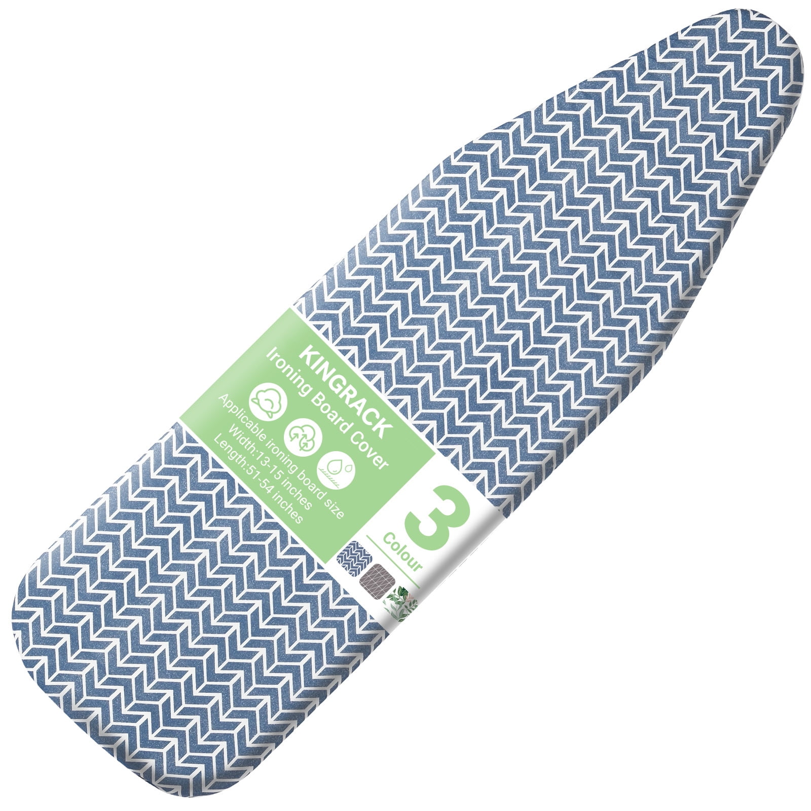 "KINGRACK Heavy Duty Ironing Board Cover, Heat Resistant, Elastic Edge ...