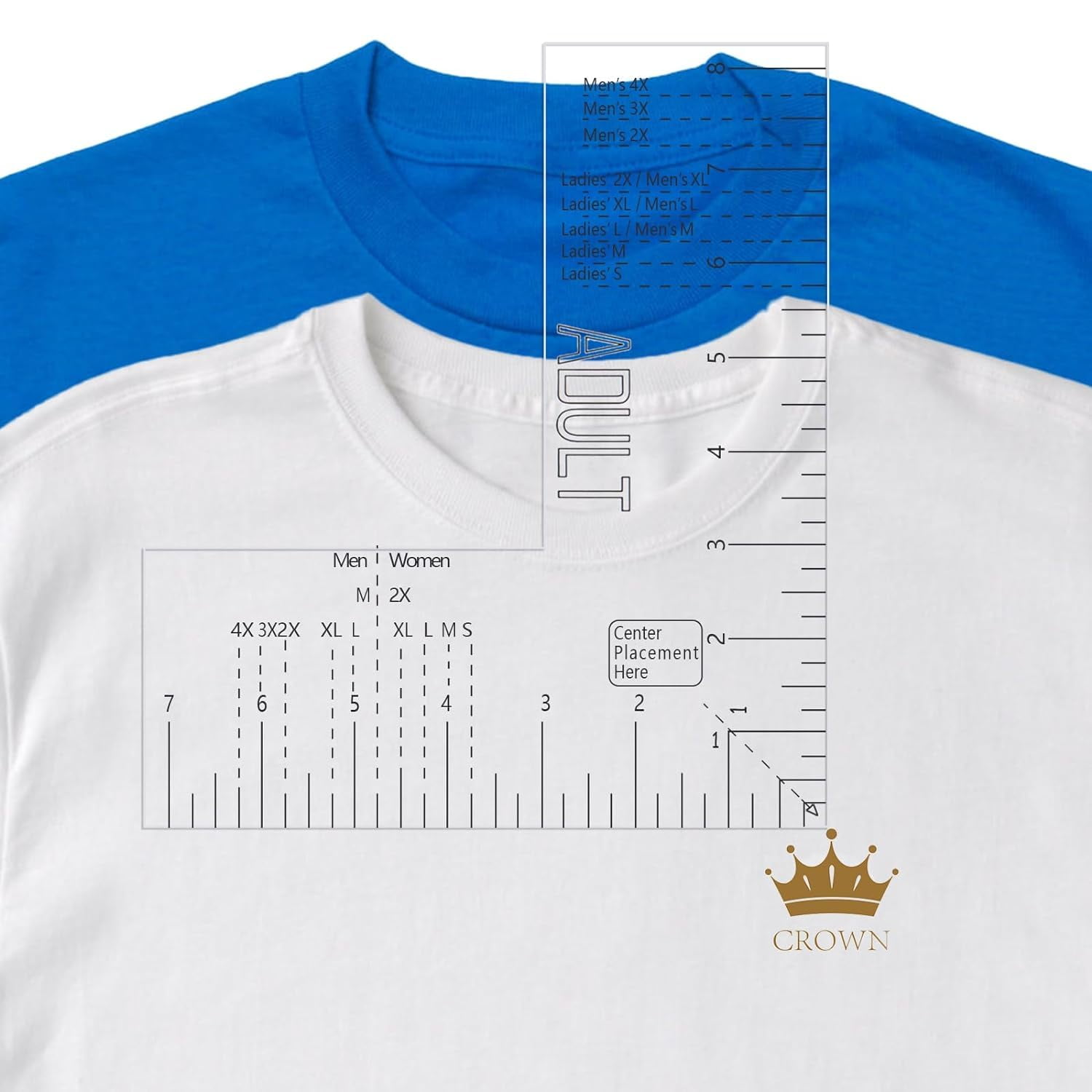 KINGRIA Tshirt Ruler Guide for Vinyl Alignment Acrylic Left Chest Logo ...