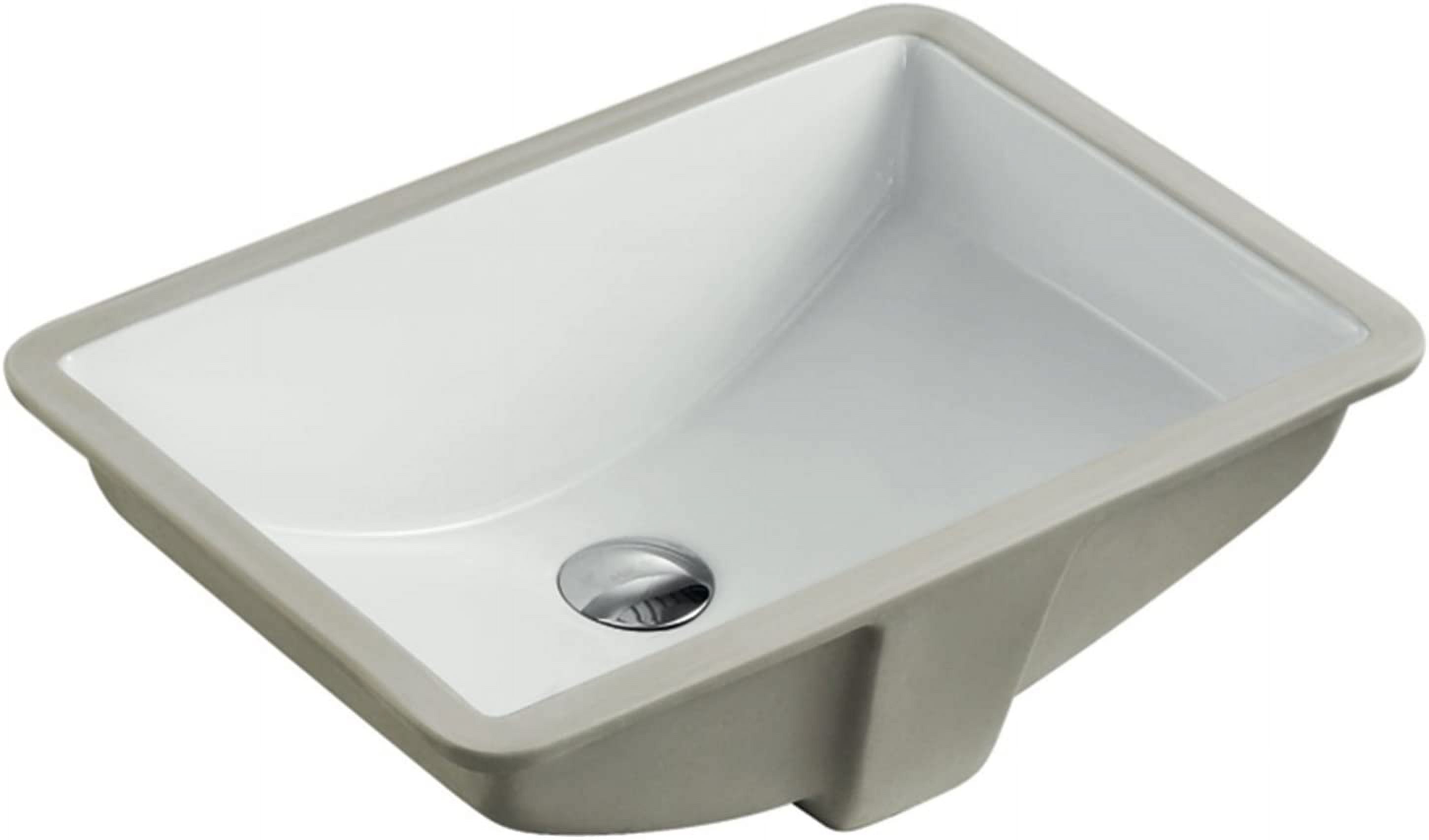 KINGSMAN Durable 21.5 Inch Rectangle Undermount Drop In Vitreous ...