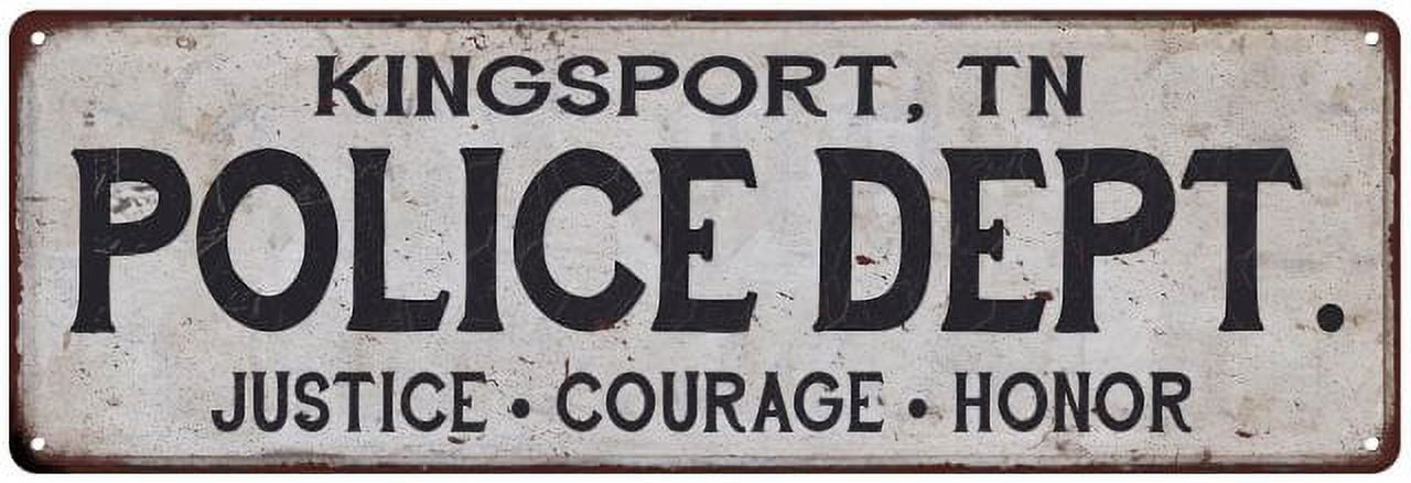 KINGSPORT, TN POLICE DEPT. Home Decor Metal Sign Gift 8x24 108240012702 ...