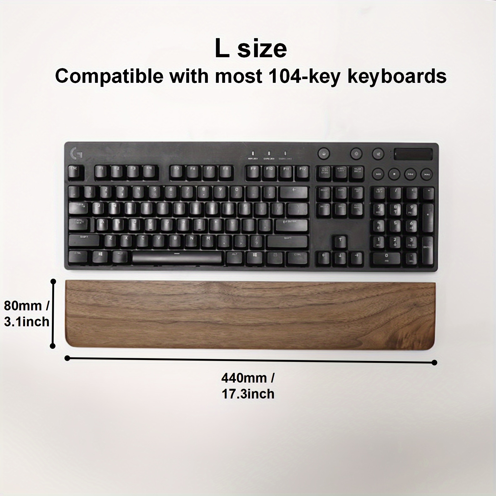 KINGSS 1Pc Keyboard Hand Rest Made Of Wooden Black Walnut Mechanical ...