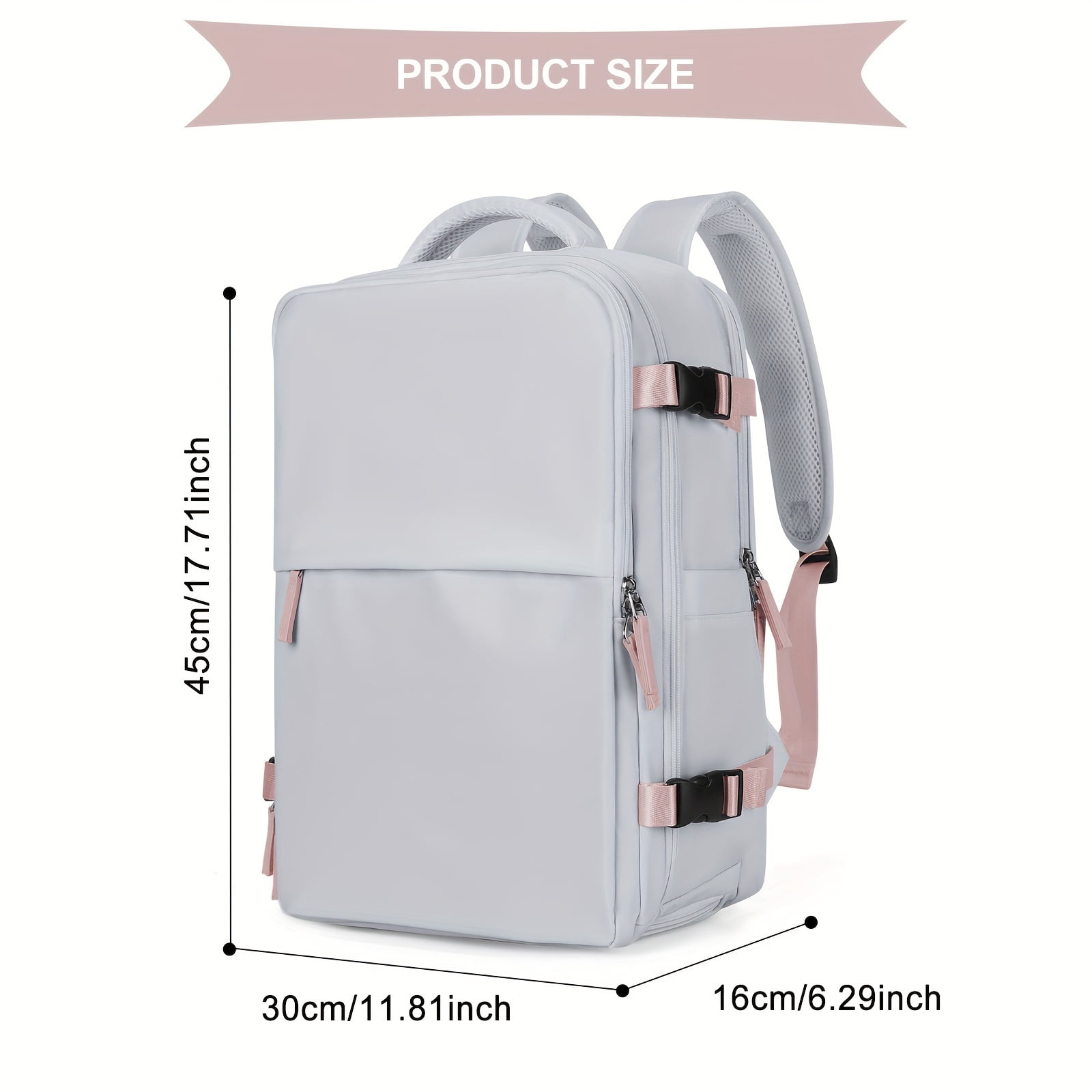 KINGSS Backpack for Women Men Airline Approved Carry On personal item ...