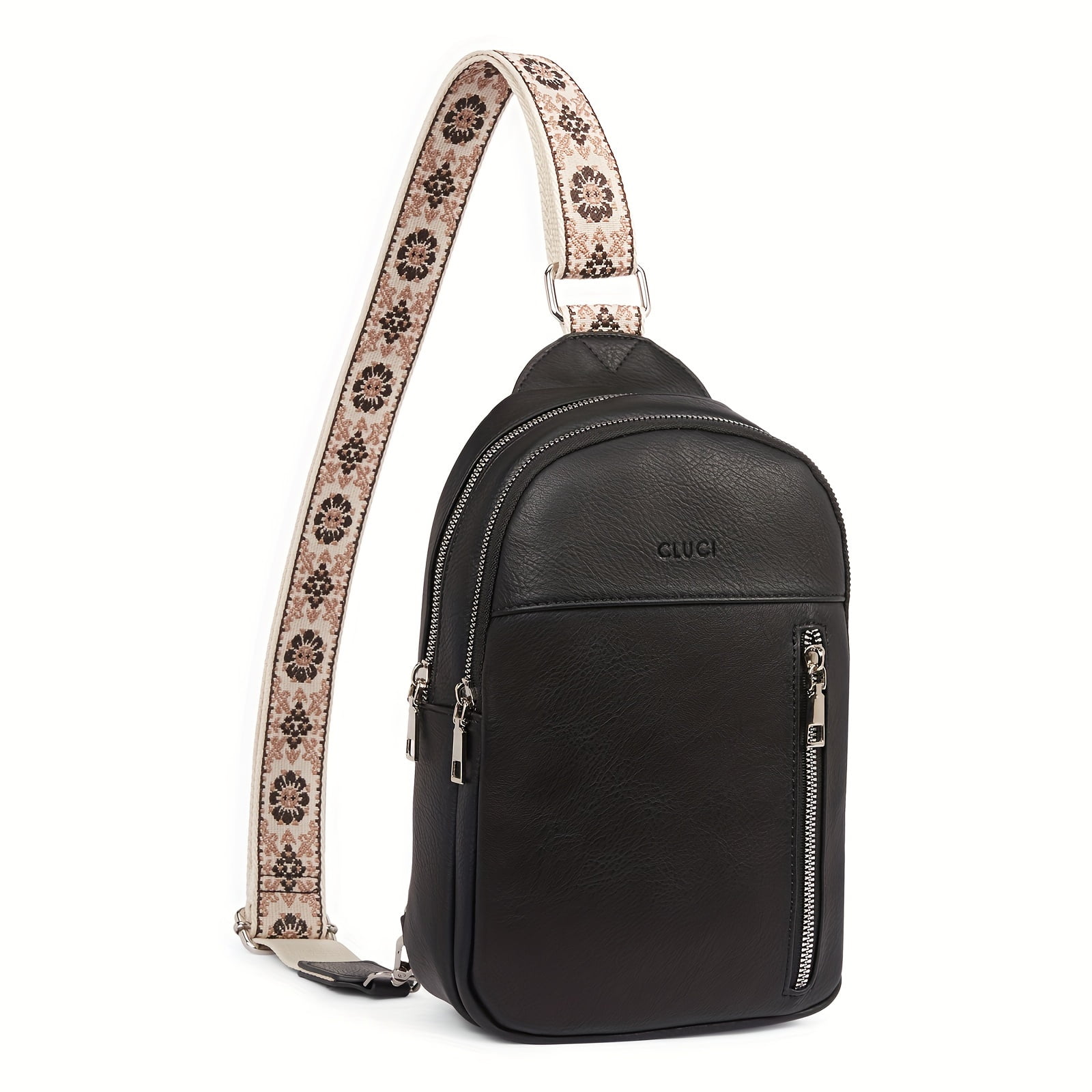 KINGSS Body Bag Large Sling Bag for Women Leather Sling Backpack Fanny ...