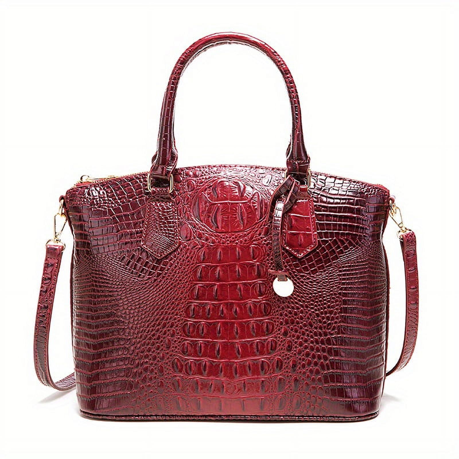 KINGSS Crocodile Embossed Handbags Women‘s Top Handle Satchel Purse ...