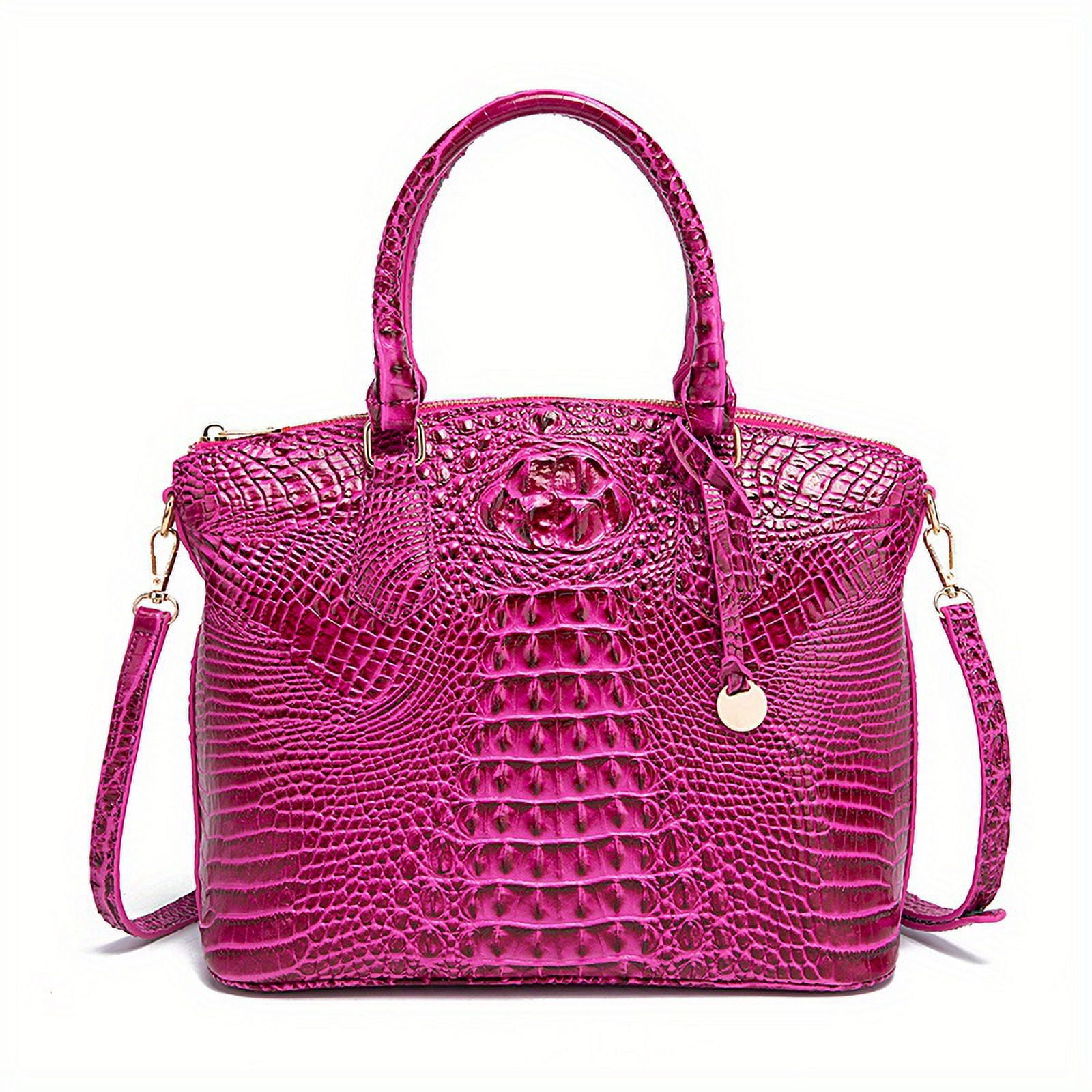 KINGSS Crocodile Embossed Handbags Women‘s Top Handle Satchel Purse ...