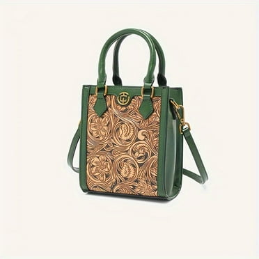 HeroNeo Vintage Women Flower Embossed Style Handbag Leather Crossbody ...