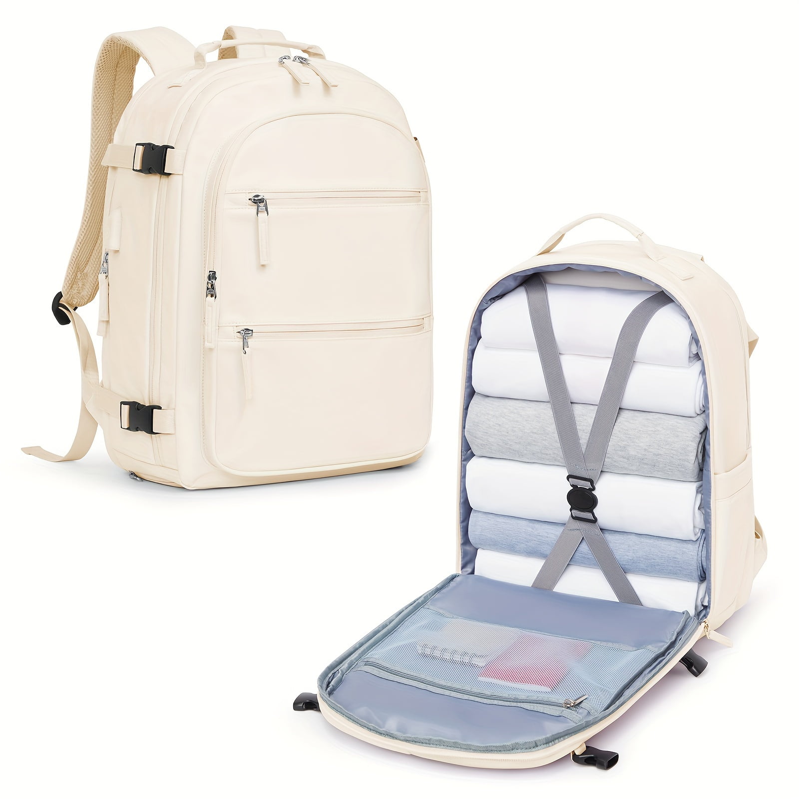 KINGSS Essentials Backpack Carry On Flight Approved Anti Theft Travel ...