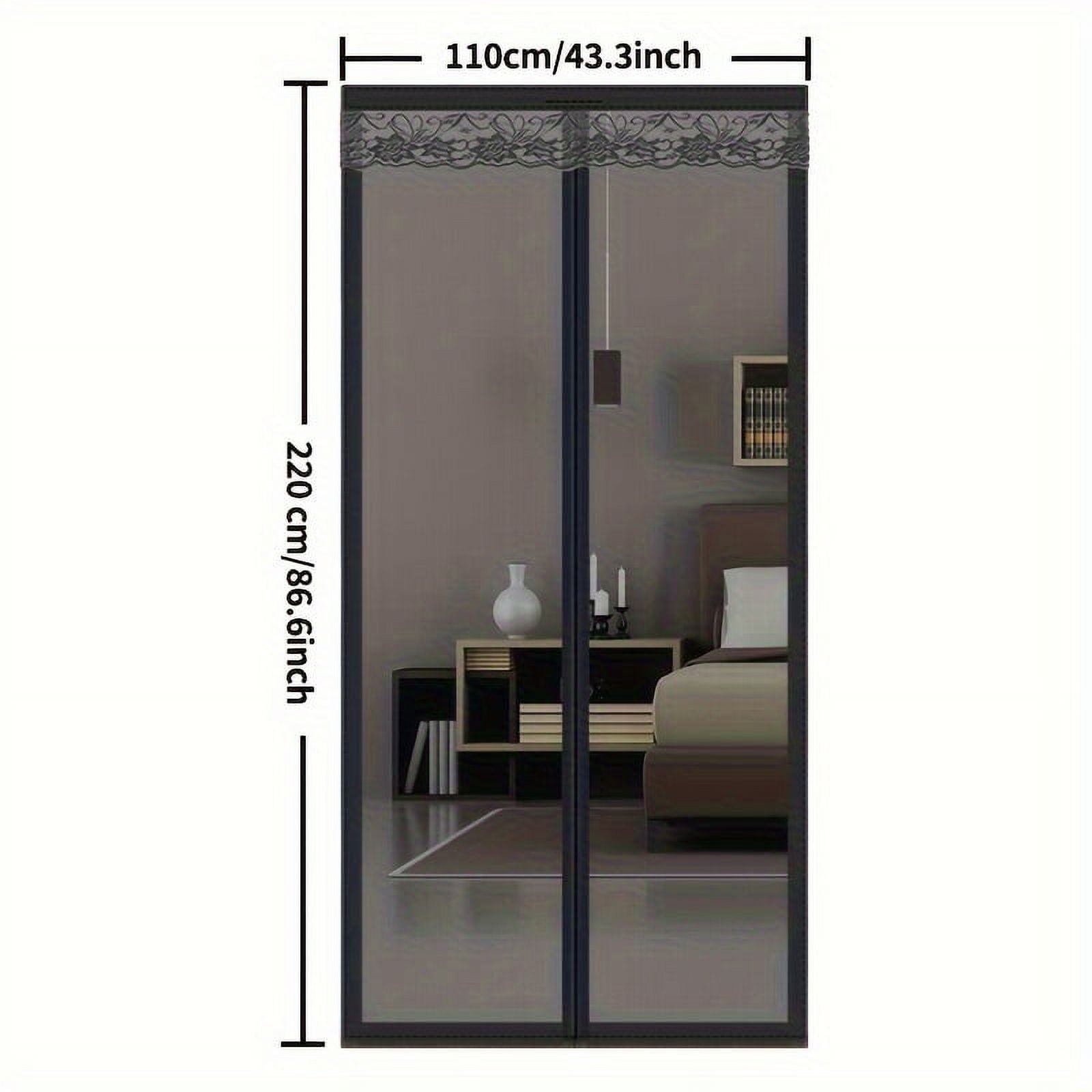 KINGSS Magnetic Mesh Curtain With Magic Tape Mosquito-proof Soft Gauze ...
