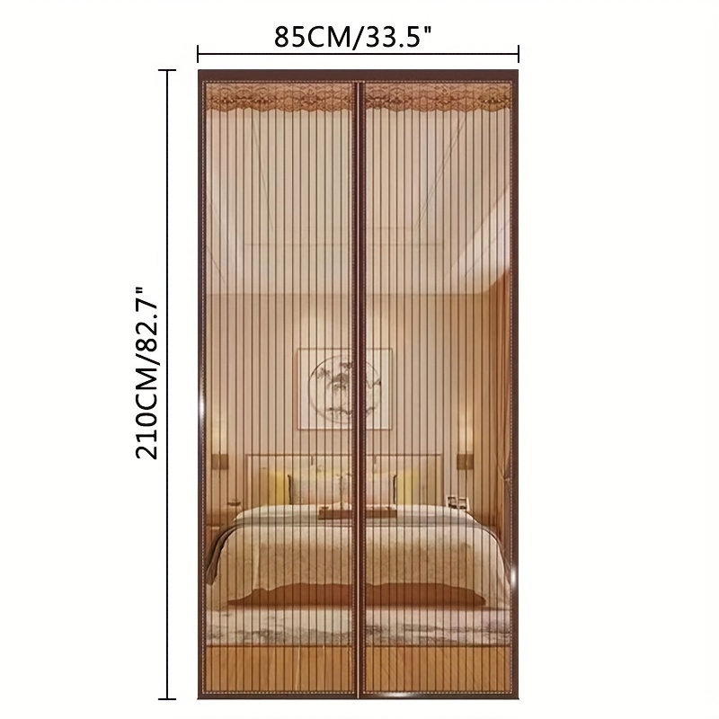 KINGSS Magnetic Mesh Curtain With Magic Tape Mosquito-proof Soft Gauze ...
