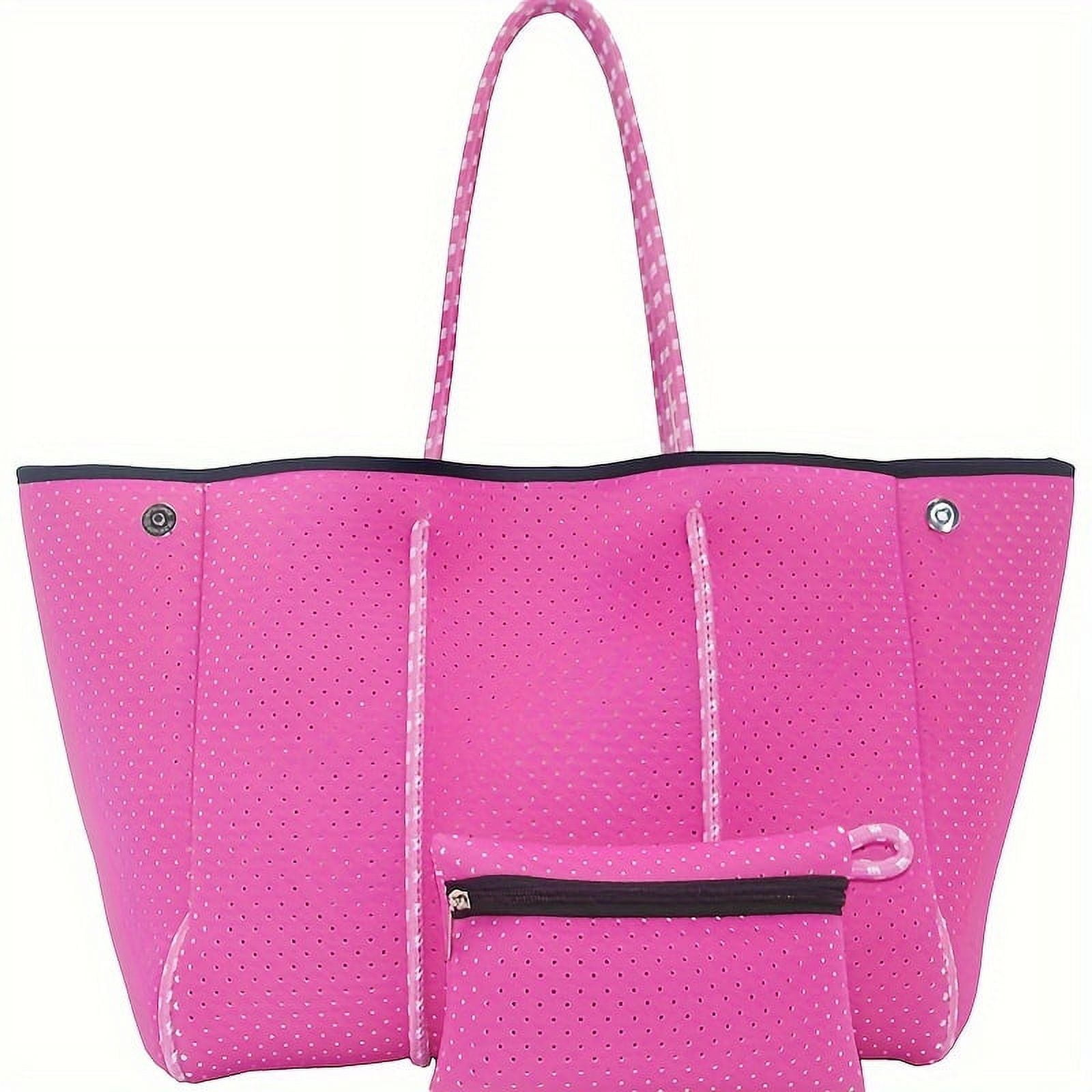 KINGSS Neoprene Beach Bag Set Large Capacity Tote Bag Casual Hole ...