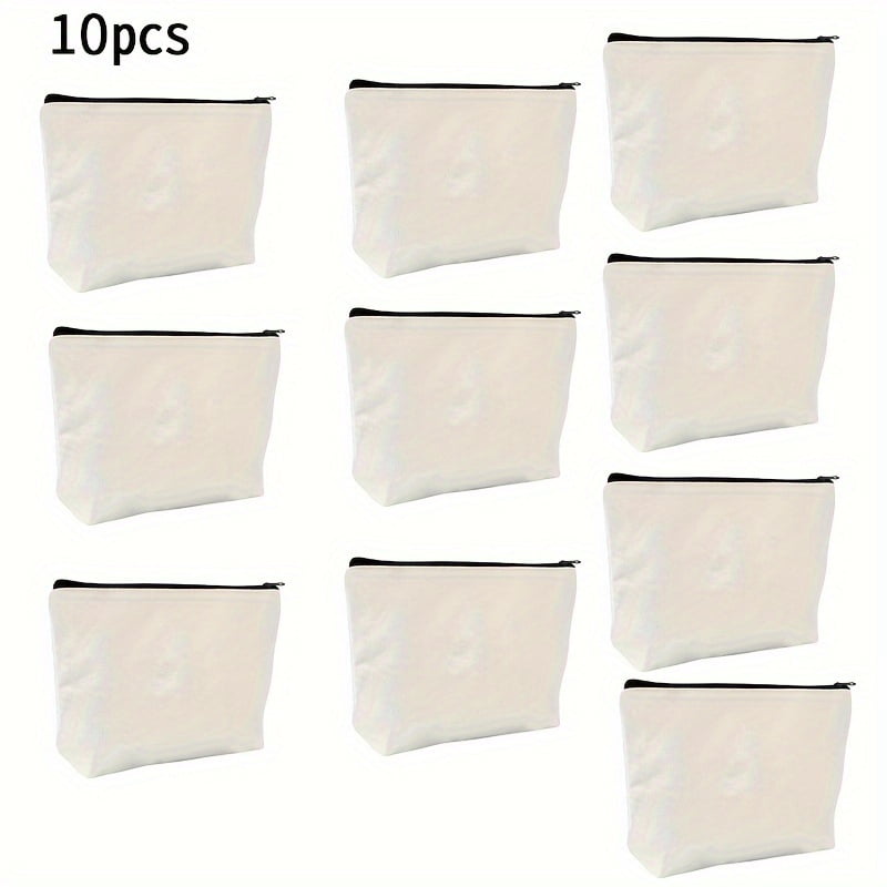 KINGSS Pack Canvas Zipper Pouches 8.85x6.9 Inches Multi-Purpose Bags ...