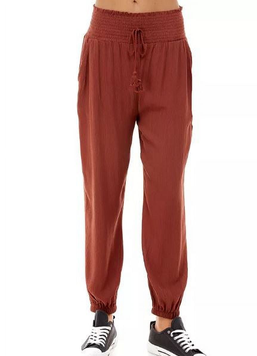 KINGSTON GREY Juniors' Rust Smocked Jogger Pants, XL - Walmart.com