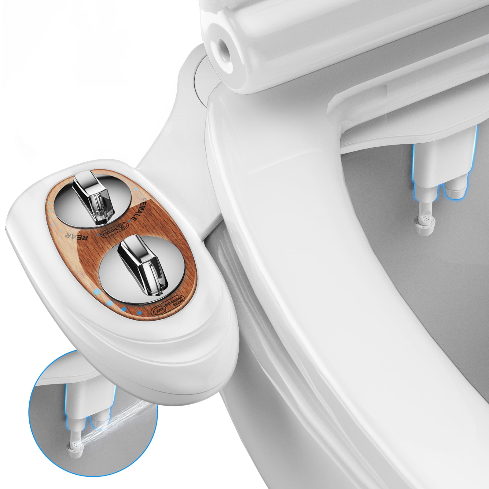 KINGTACK Bidet, Self-cleaning Bidet Attachment for Toilet - Non ...