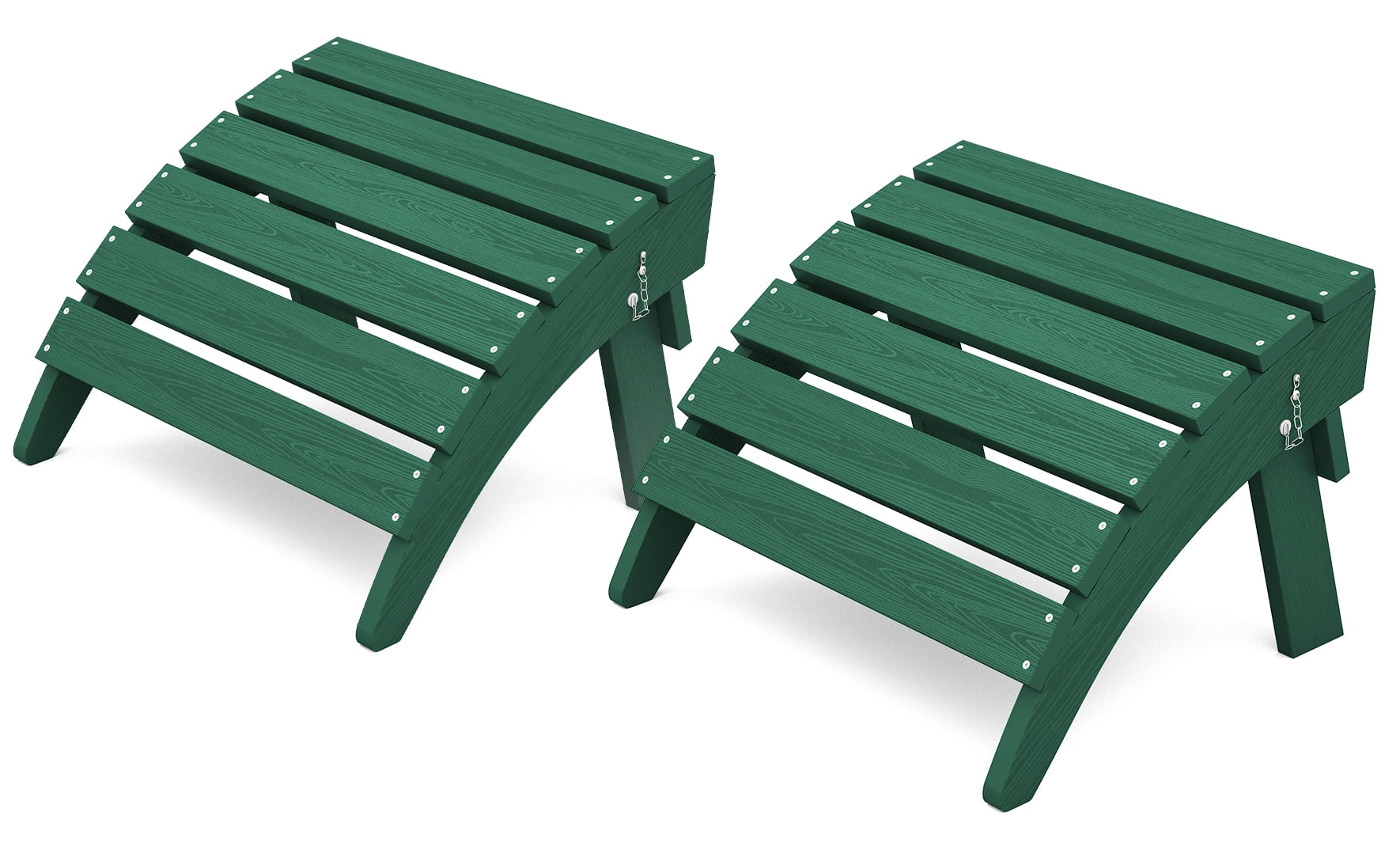 KINGYES Adirondack Ottoman Folding, Outdoor Foot Rest, Plastic ...