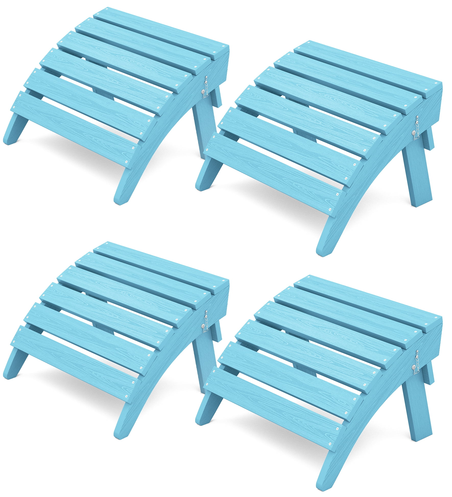 KINGYES Adirondack Ottoman Folding, Outdoor Foot Rest, Plastic ...