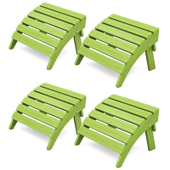 KINGYES Adirondack Ottoman Folding, Outdoor Foot Rest, Plastic ...