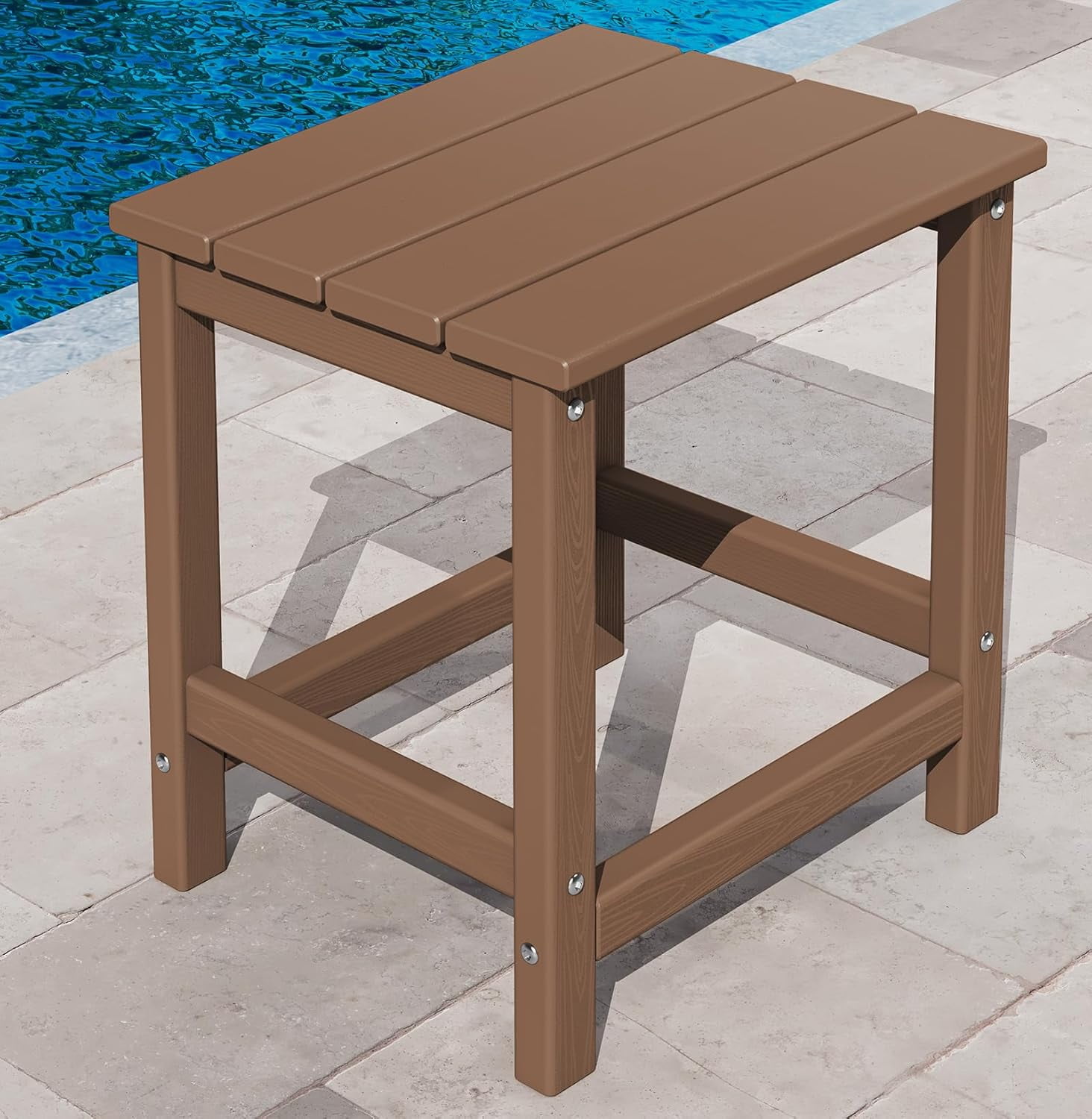 KINGYES Adirondack Outdoor Side Table, Brown - Walmart.com