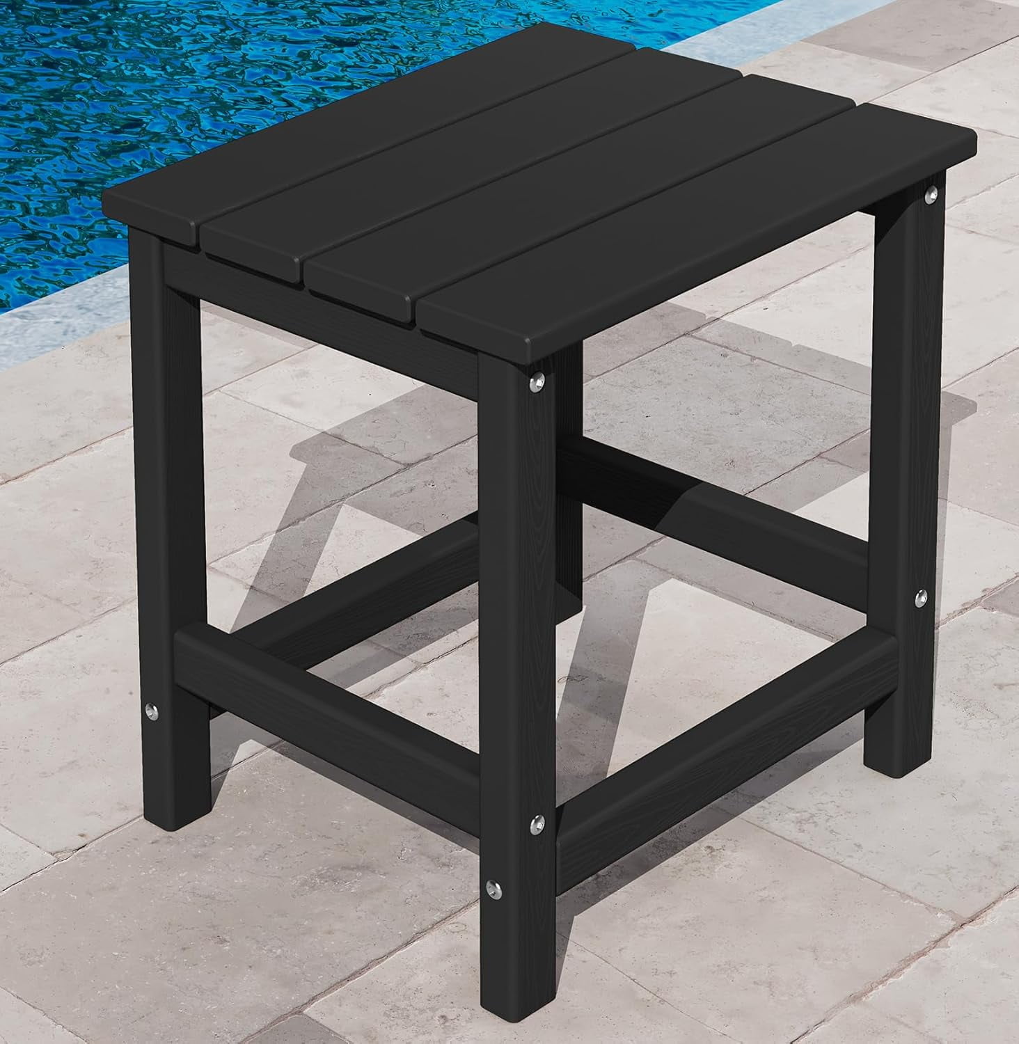 KINGYES Adirondack Side Table, Patio Outdoor Rectangular End Table ...