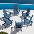 KINGYES Folding Adirondack Chairs Set of 6, HDPE All-Weather Folding ...