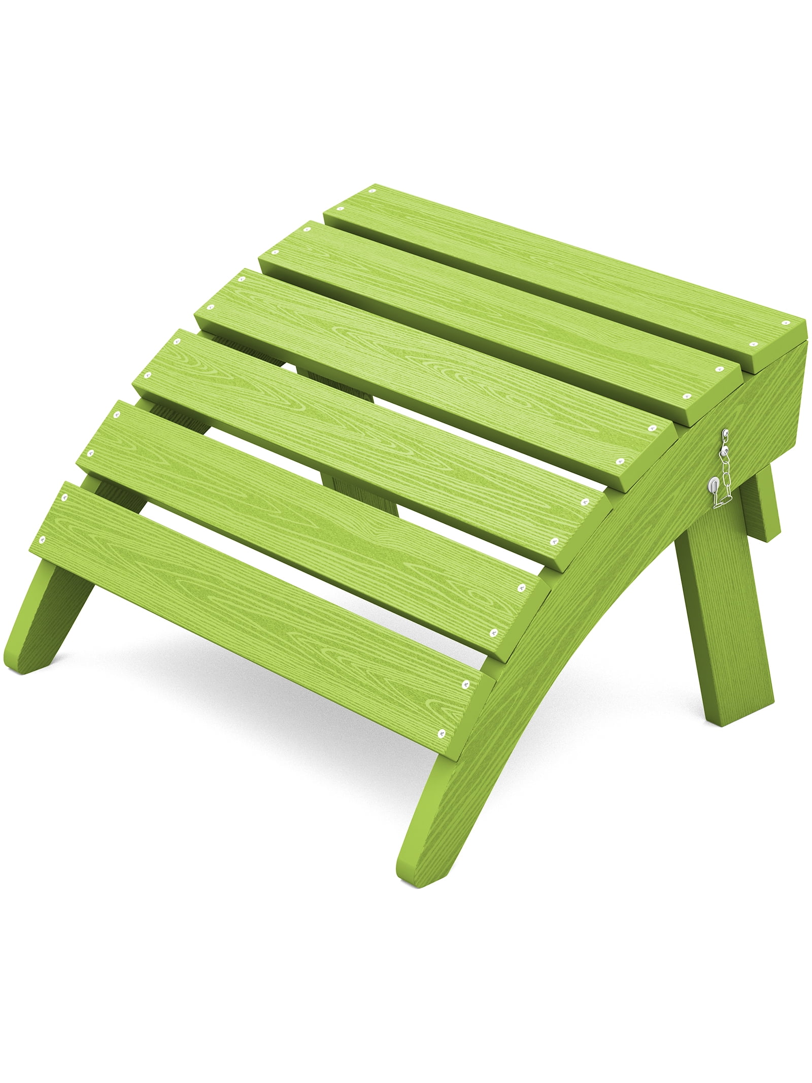 KINGYES Folding Adirondack Ottoman, HDPE Outdoor Foot Rest, Plastic ...