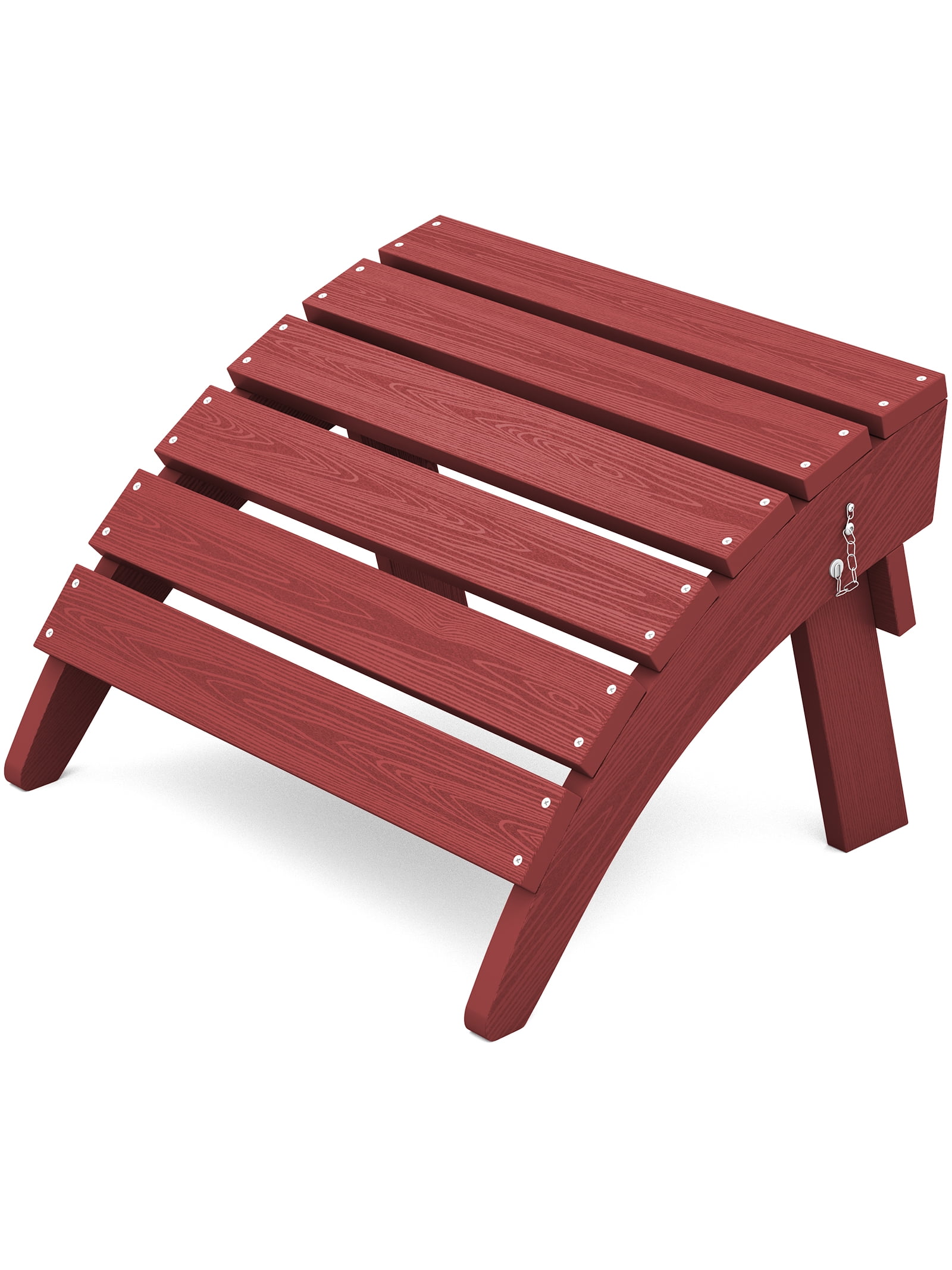 KINGYES Folding Adirondack Ottoman, HDPE Outdoor Foot Rest, Plastic ...