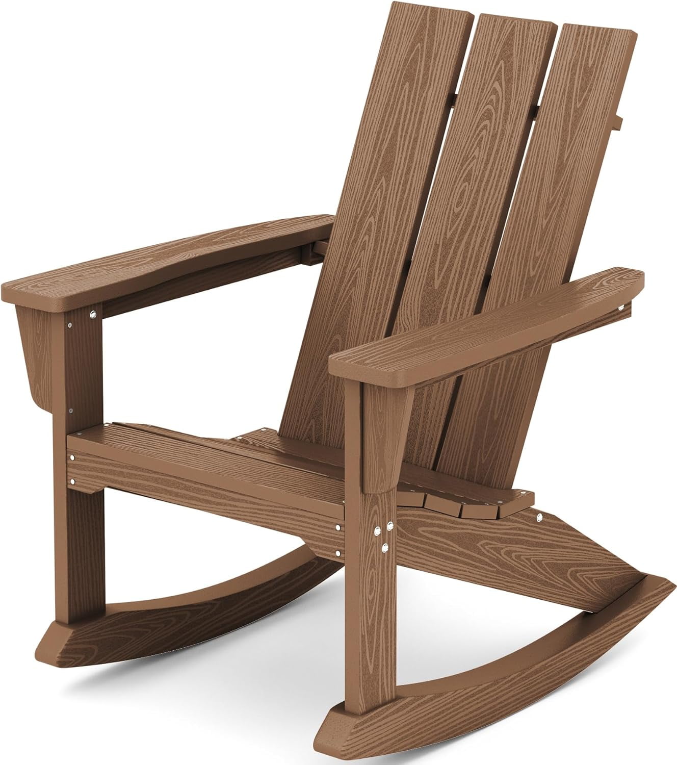 KINGYES Modern Rocking Adirondack Chair, All Weather Outdoor Rocking ...