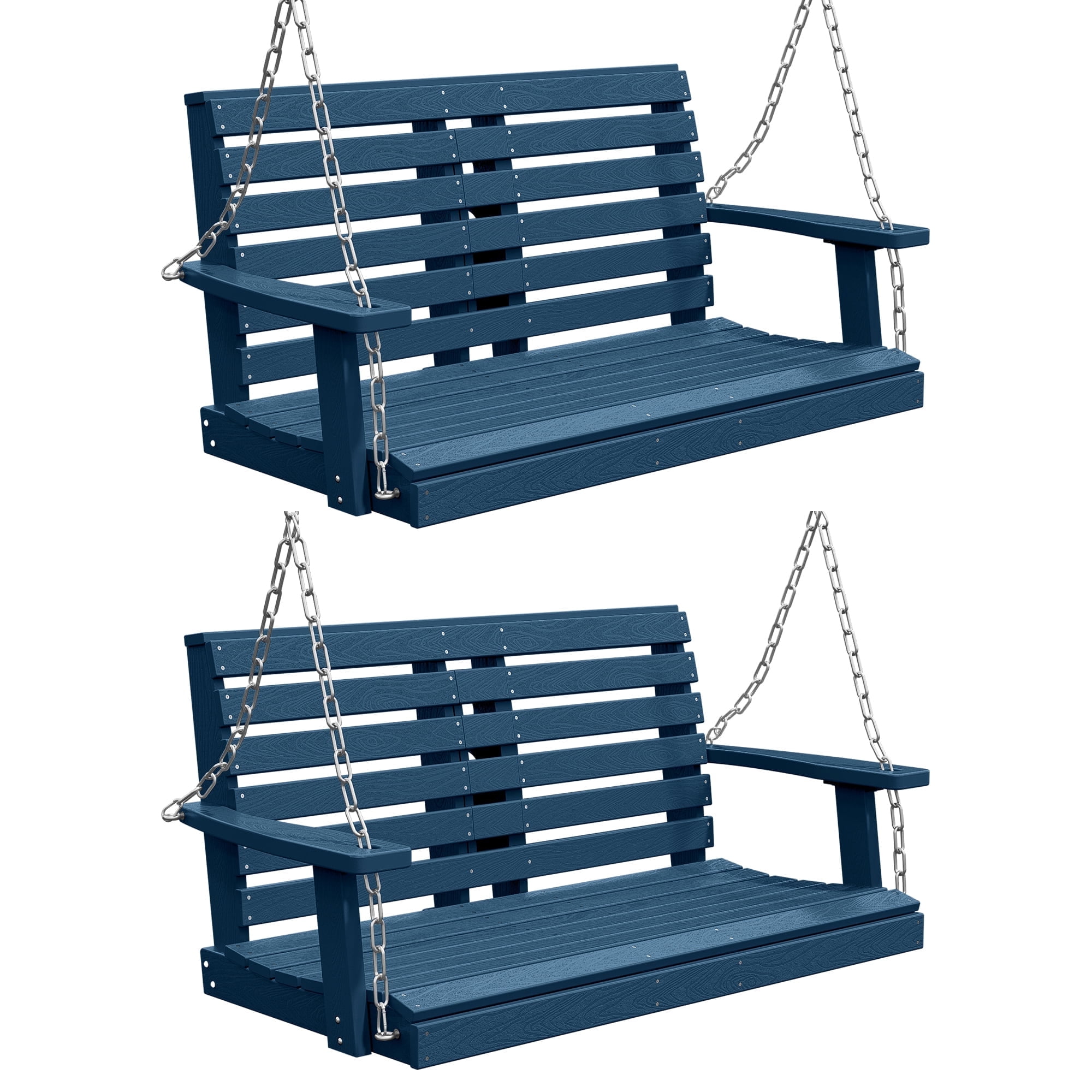 KINGYES Outdoor Patio Swing Set of 2 - 2-3 Seats Hanging Porch Swing ...