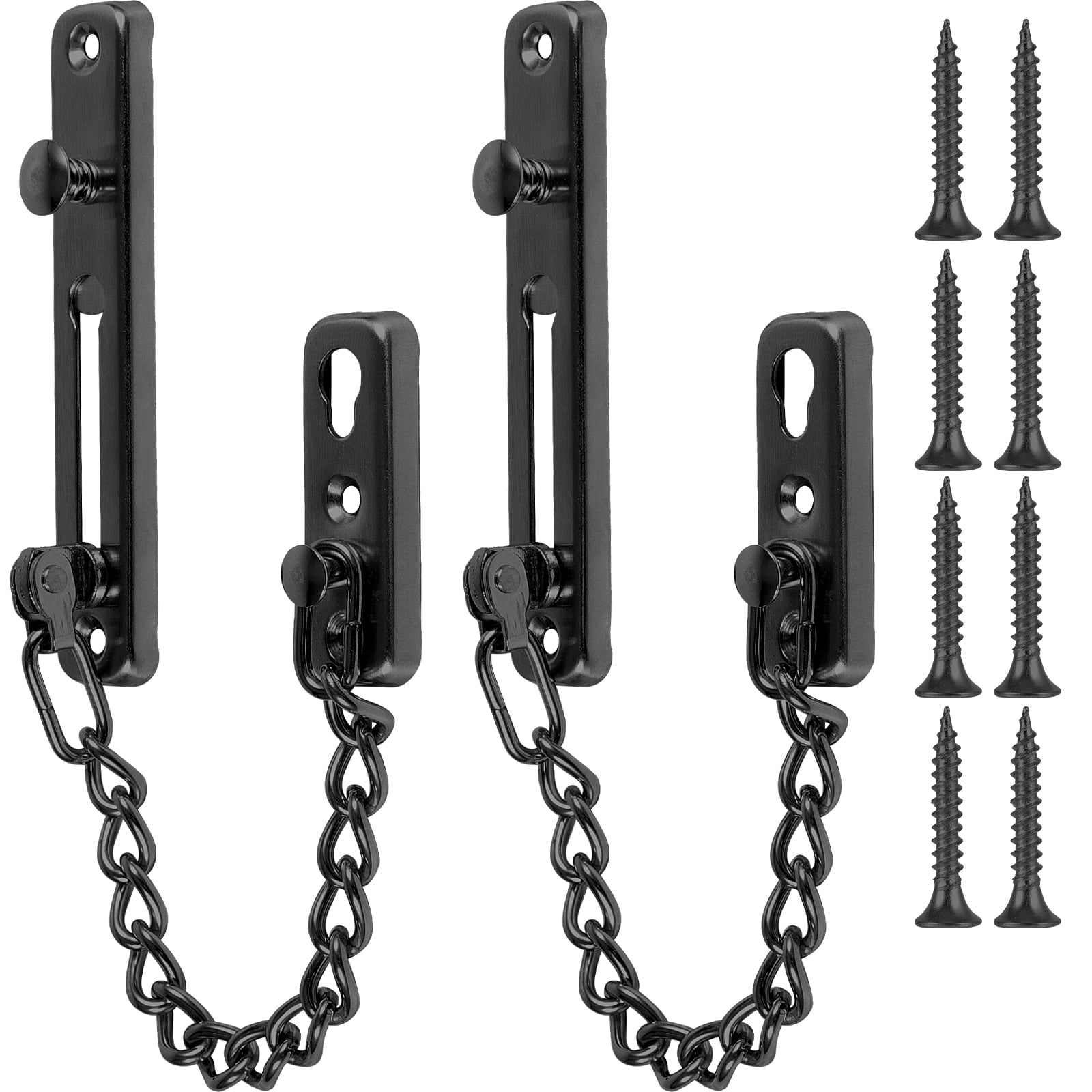 KINJOEK Stainless Steel Chain Door Guard, 2 Packs, Anti Theft Press ...
