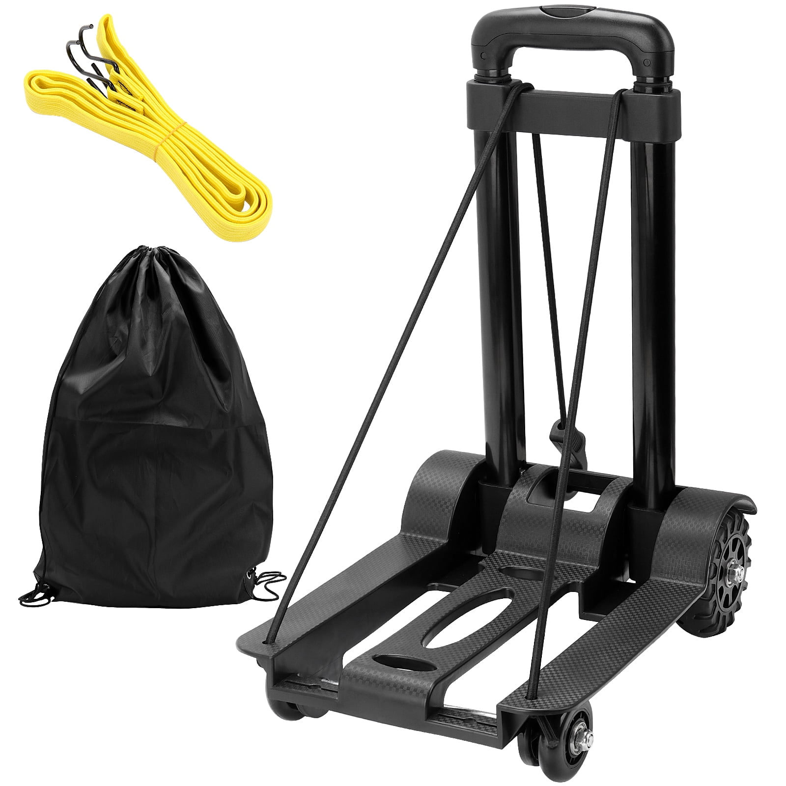 KINJOEK Portable Folding Hand Truck, 88lbs, 4 Wheels, Lightweight ...