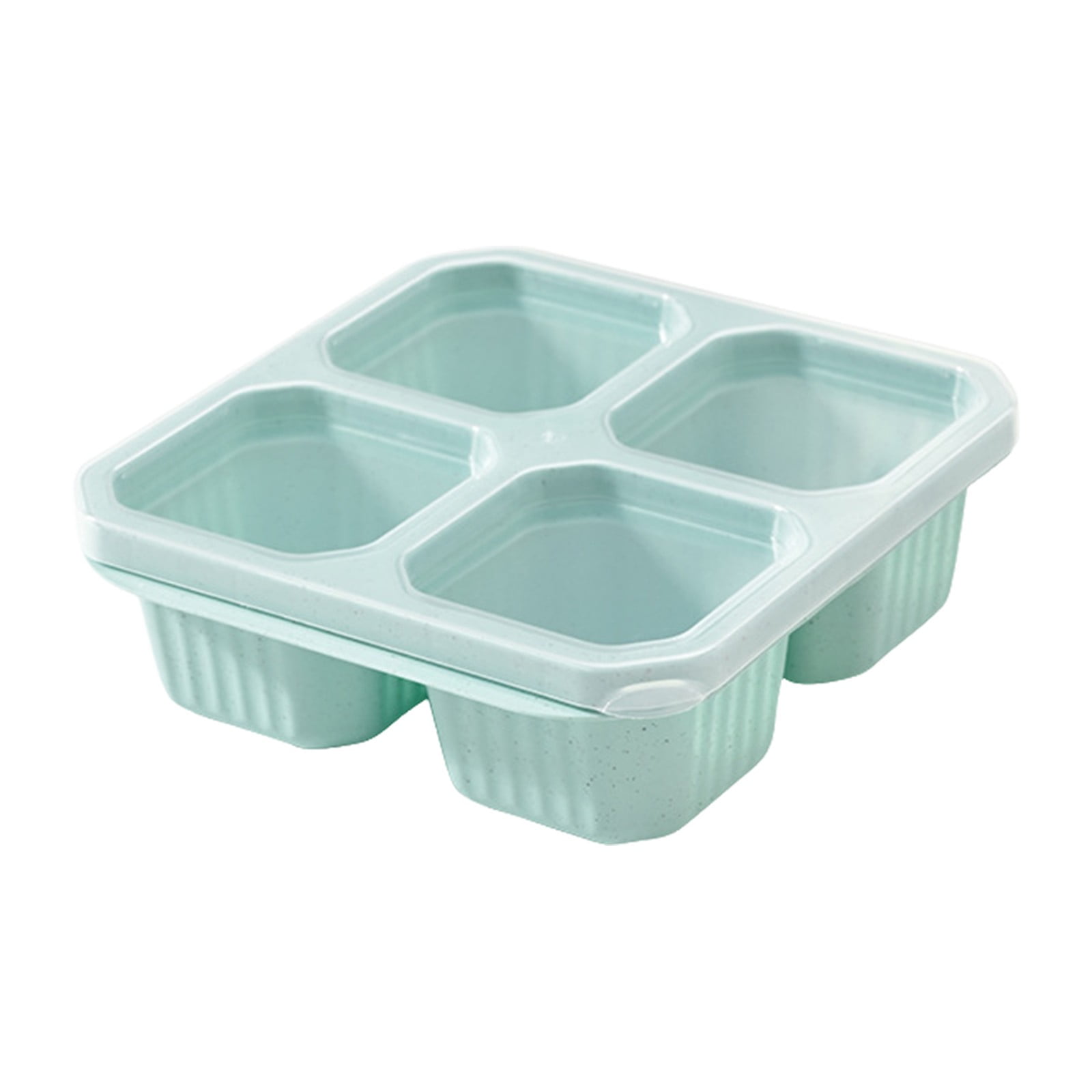 KINKINA 4 Compartment Food Storage Container with Lids, Divided Plastic ...