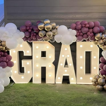 2025 Graduation Decorations - 2.3ft Light Up GRAD Letters with Cap ...