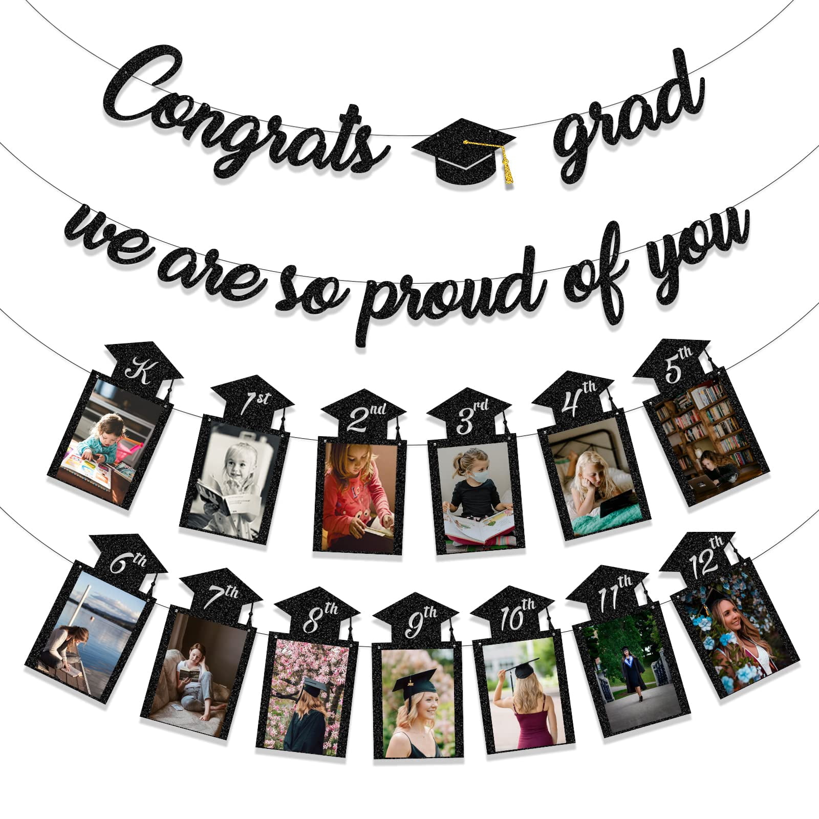 KINNO Graduation Decorations Class Party Supplies - Congrats Grad, We ...