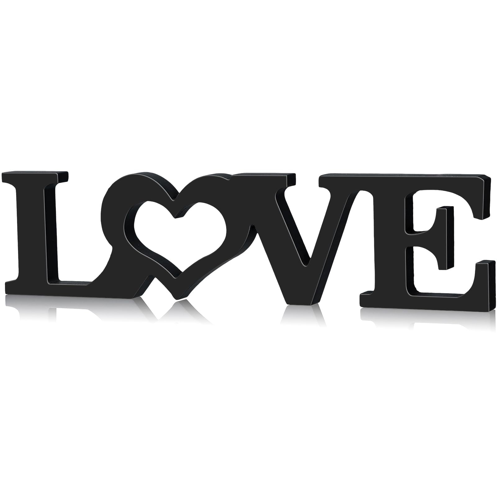 KINNO Valentine's Day Wooden Love Sign Wedding Table Decorations Wood ...