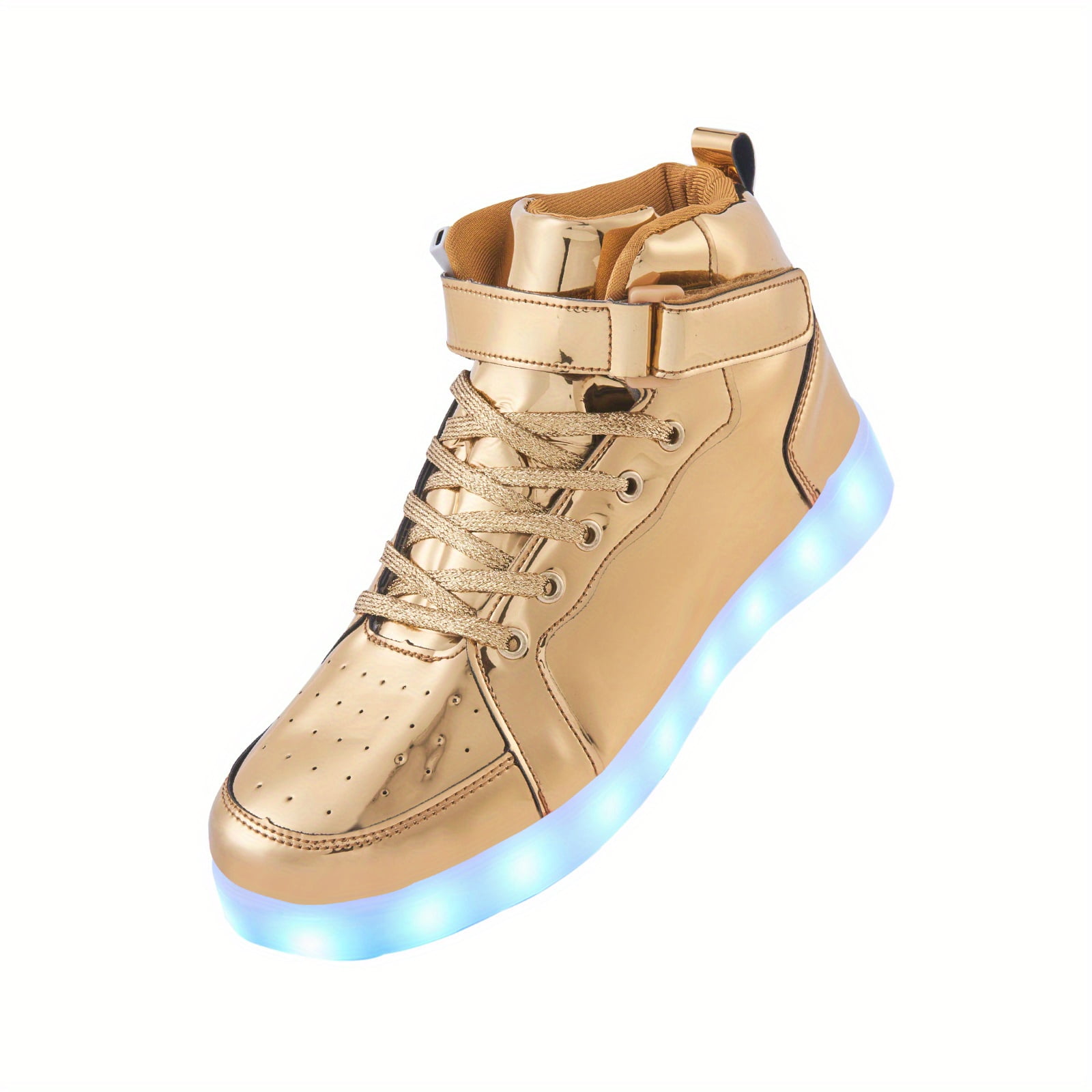 KINODAY Trendy Led Light Up HighTop Sneakers With Adjustable Hook ...