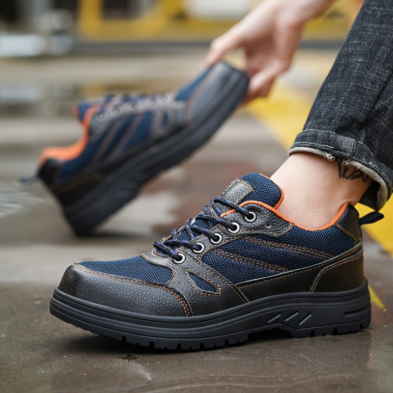 KINODAY Work Safety Shoes Anti-smash Anti-stab Work Shoes Steel Toe ...