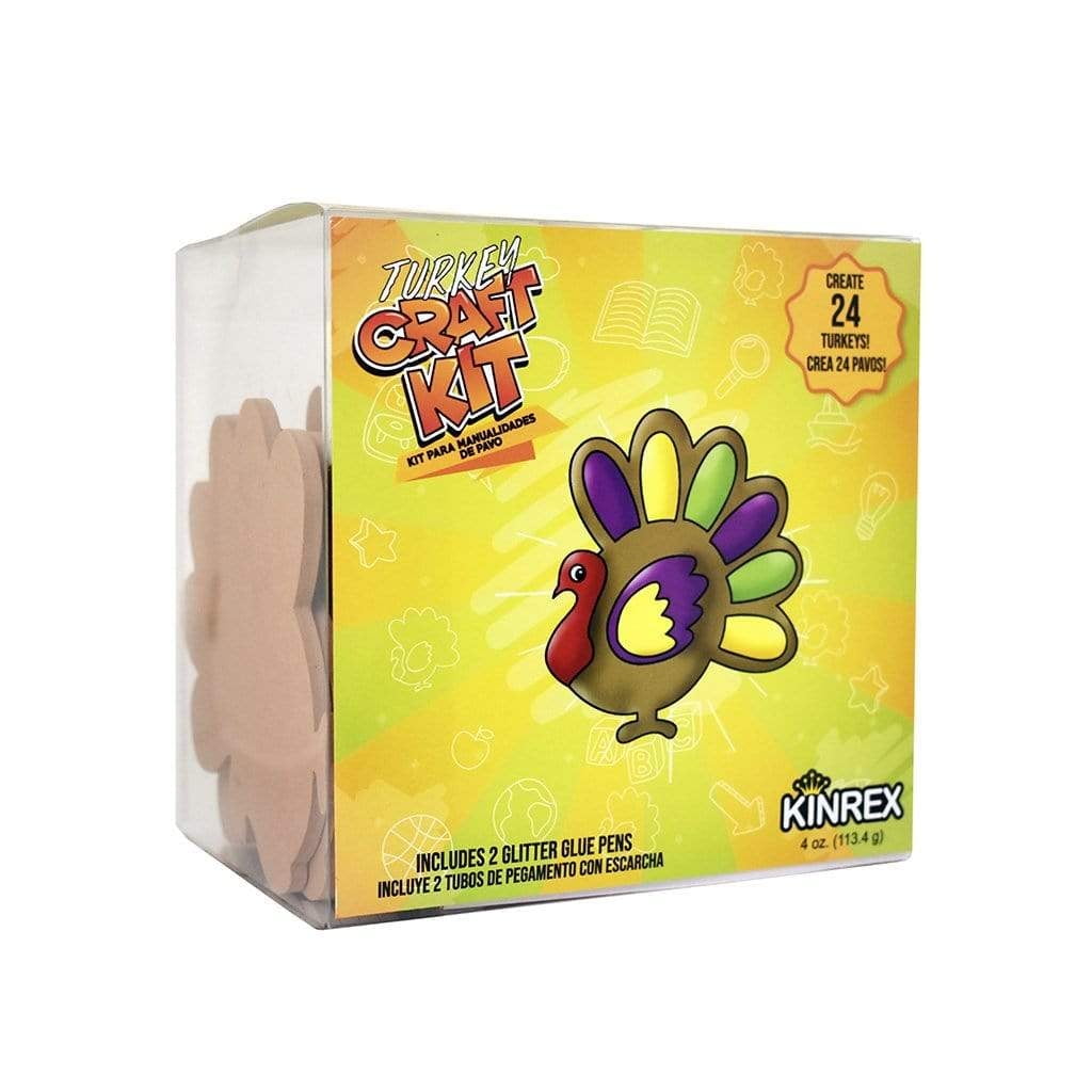 KINREX Thanksgiving Turkey Craft Kit for Kids – 24 Foam Cutouts with ...