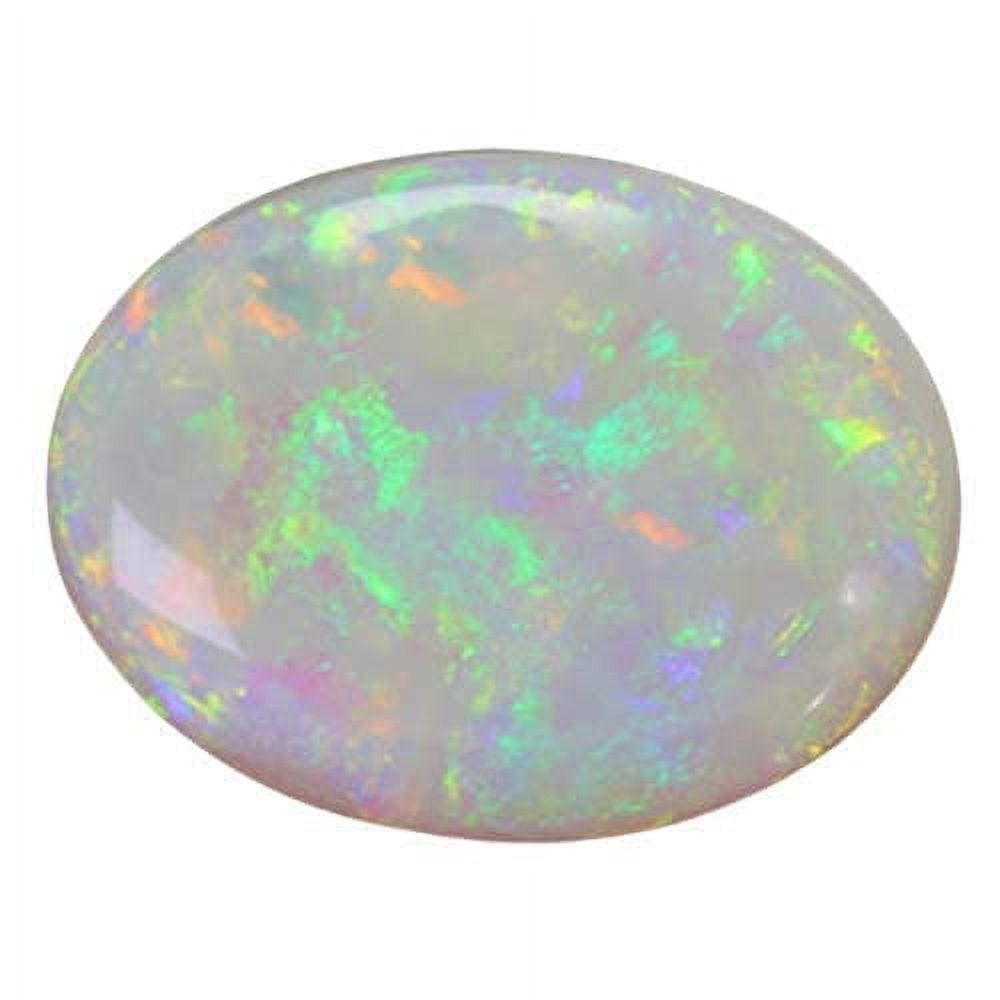 KINSHU GEMS 5.25 Ratti / 4.80 Carat Super Multiwhite Opal Stone Natural Astralian Oval Shape ...