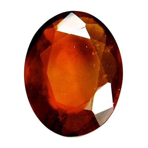 KINSHU GEMS 8.25 Ratti / 7.58 Carat Natural Hessonite (Gomed/Garnet) Stone Lab-Certified Cylone ...