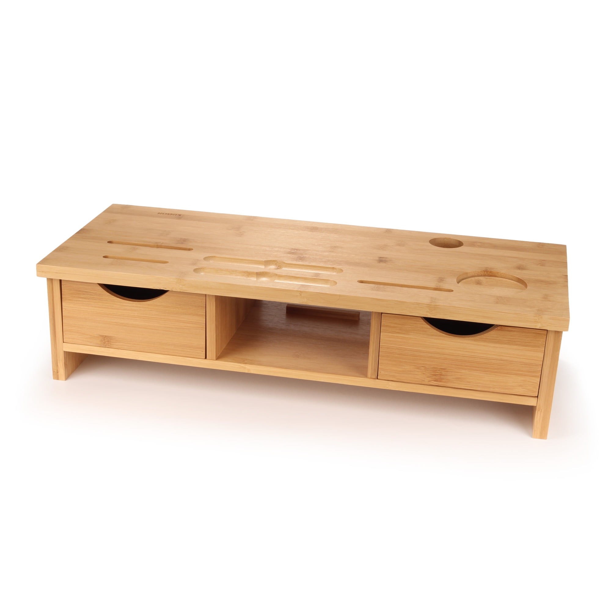 KINSON Bamboo Desk Organizers and Storage / Laptop Desk Riser - Single ...