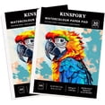 KINSPORY Watercolor Paper Pad, 2-Pack, A4, 30 Sheets, 140lb/300gsm ...