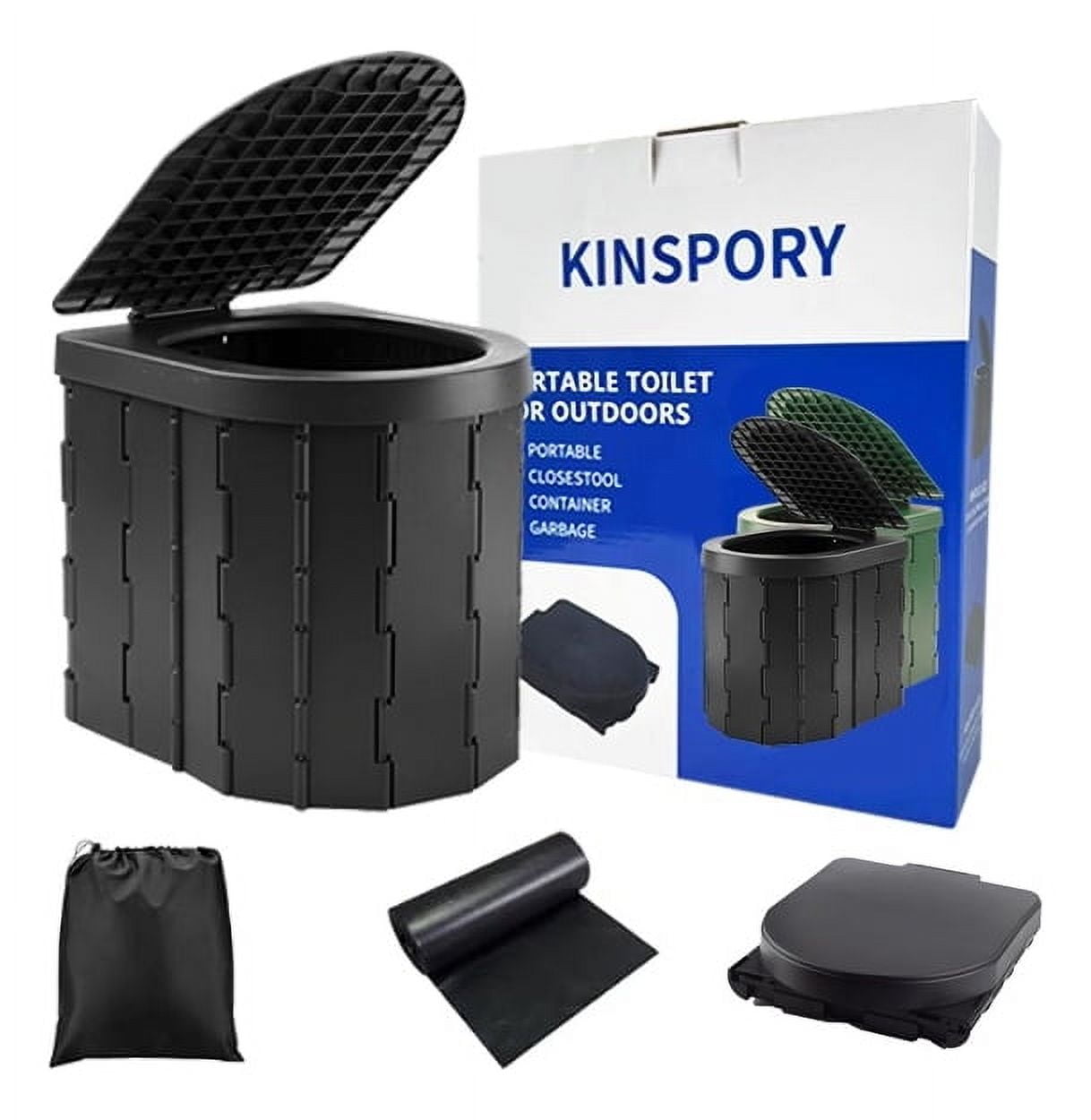 KINSPORY Camping Toilet, Portable Toilet for Adults & Kids, Foldable ...