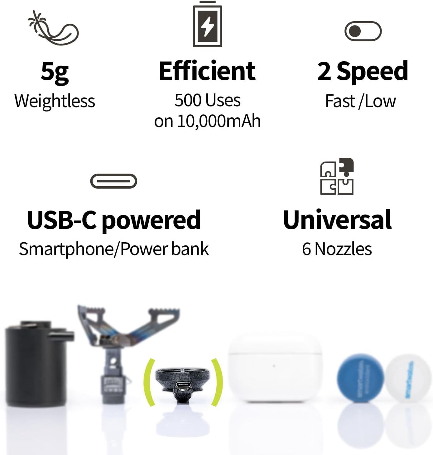 KINSUN Kin Pump Ultralight Electric Air Pump for Sleeping Pads - 5g ...