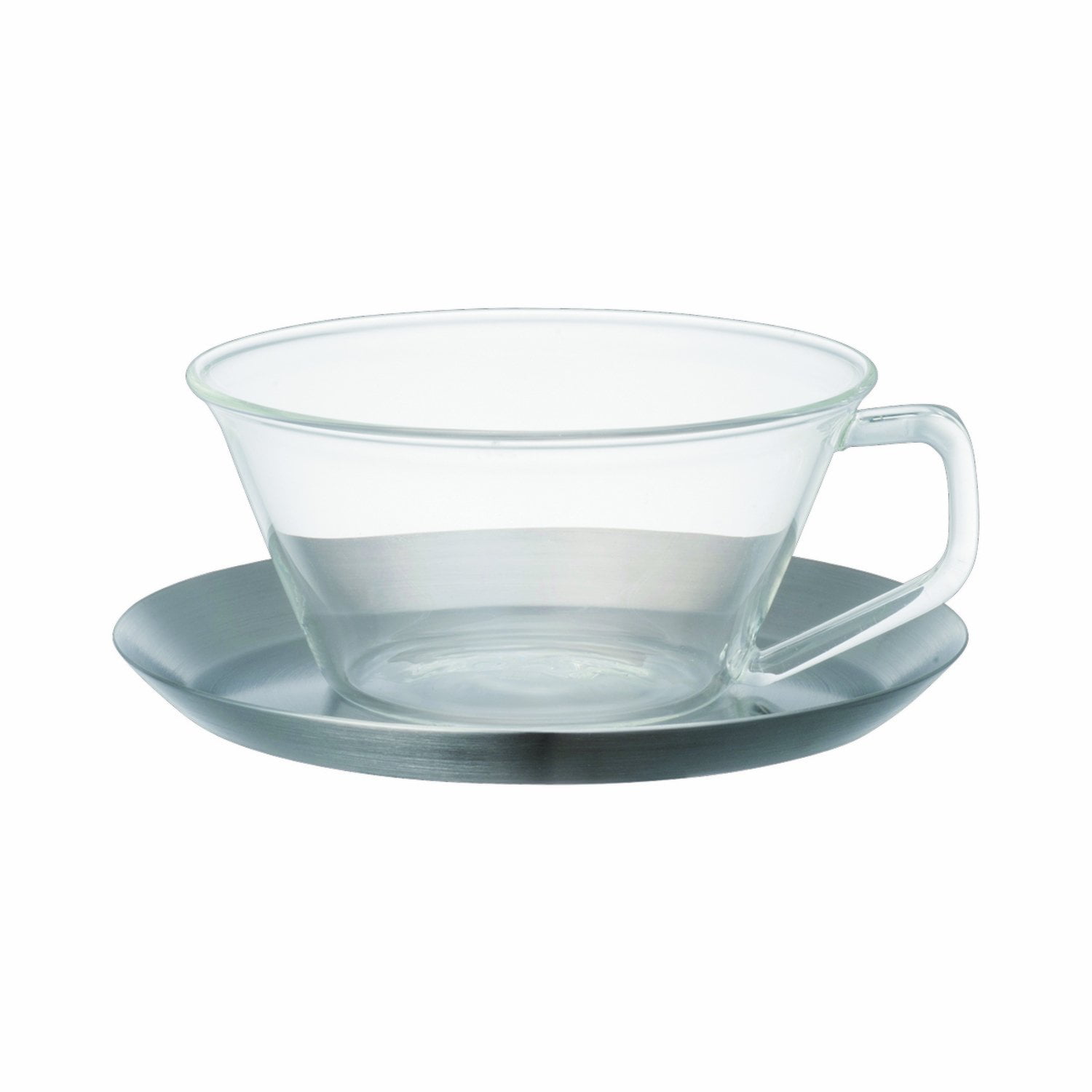 KINTO CAST 23086 Teacup & Saucer, 7.8 fl oz (220 ml), Stainless Steel ...