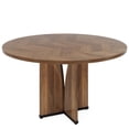 KIOOTTO 40" Round Solid Wood Dining Table for 4, Farmhouse Kitchen ...