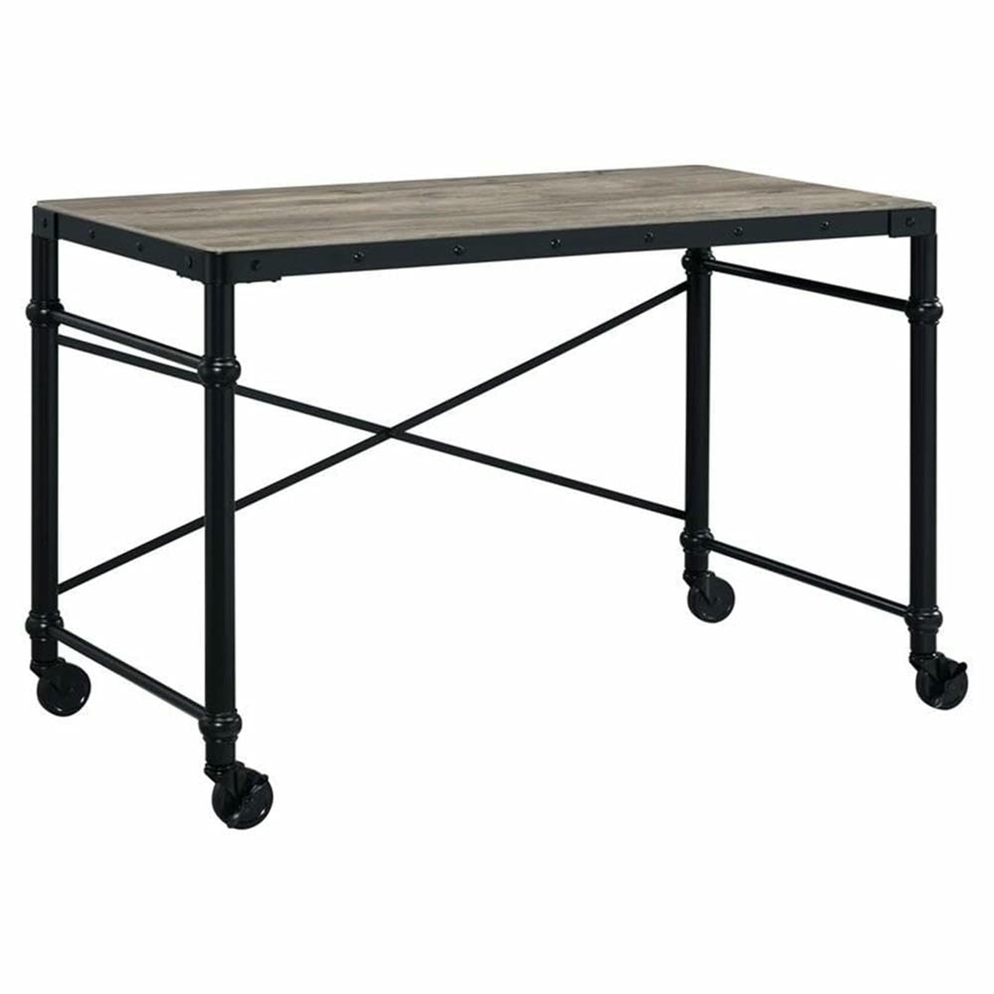KIOOTTO 56" Rolling Computer Desk with 4 Smooth Wheels, Simple Style ...