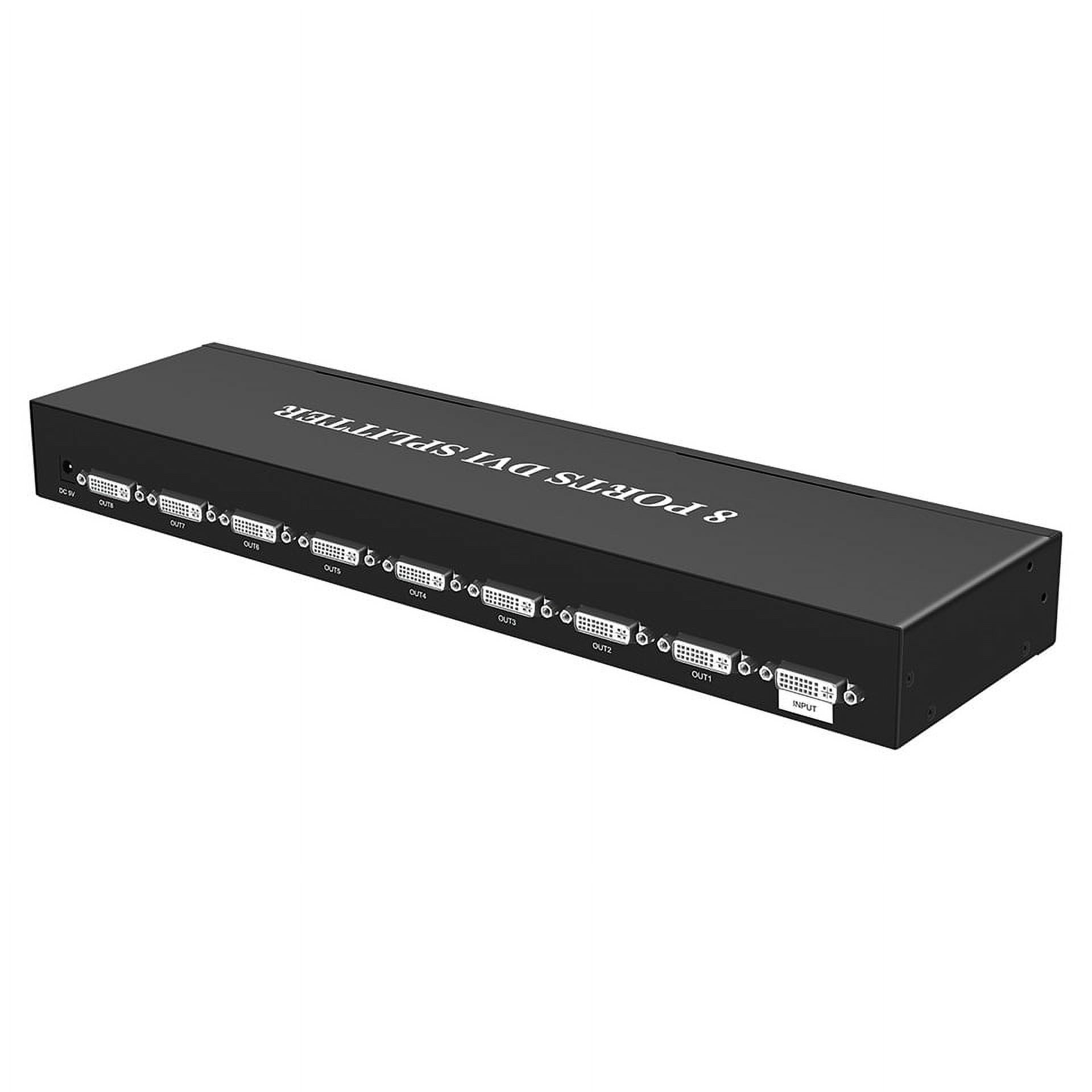 KIPLINK 1x8 DVI Splitter, 1 Input 8 Output, DVI Distribution Amplifier ...